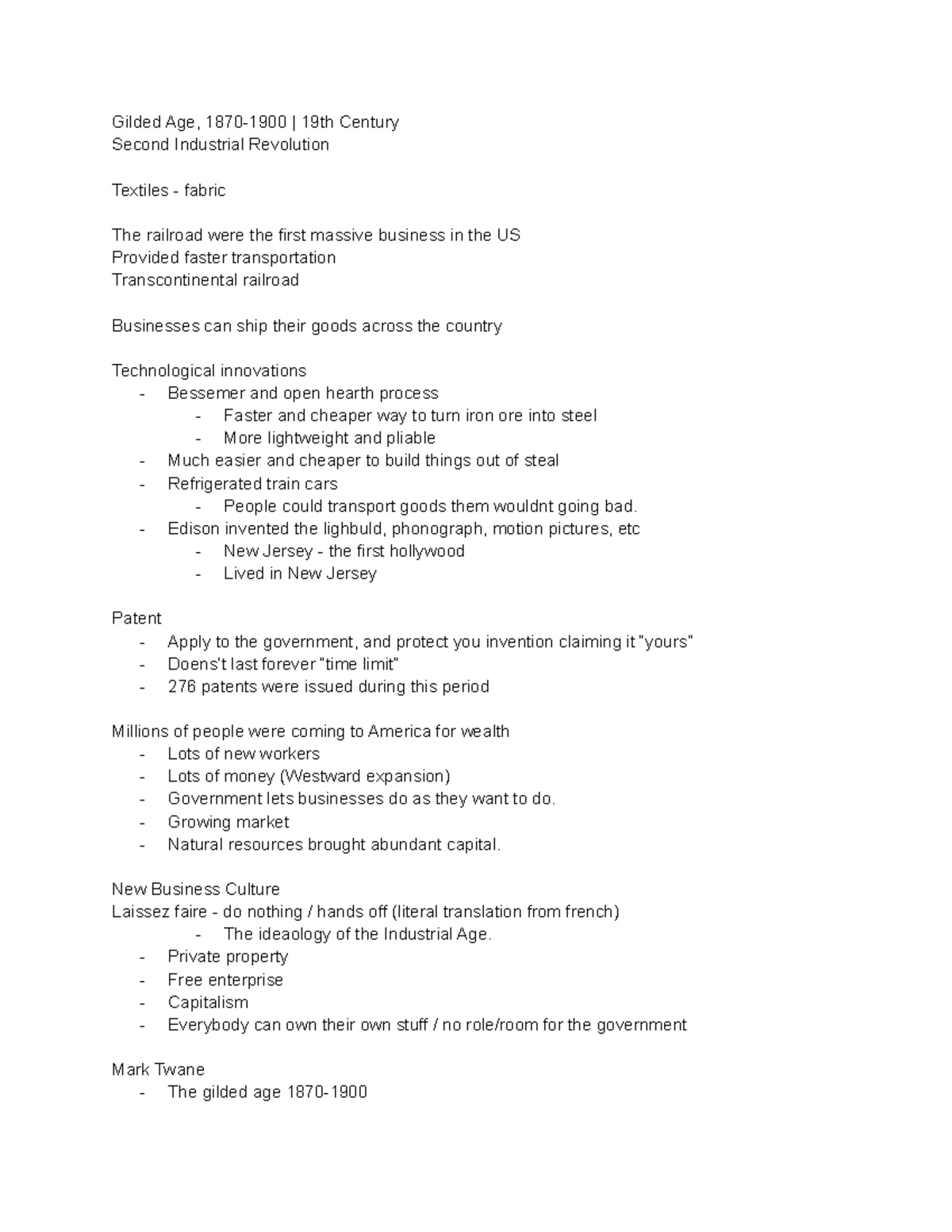 Apush Oct 12, 2023 - notes on AS US HISTORY - Gilded Age, 1870-1900 ...