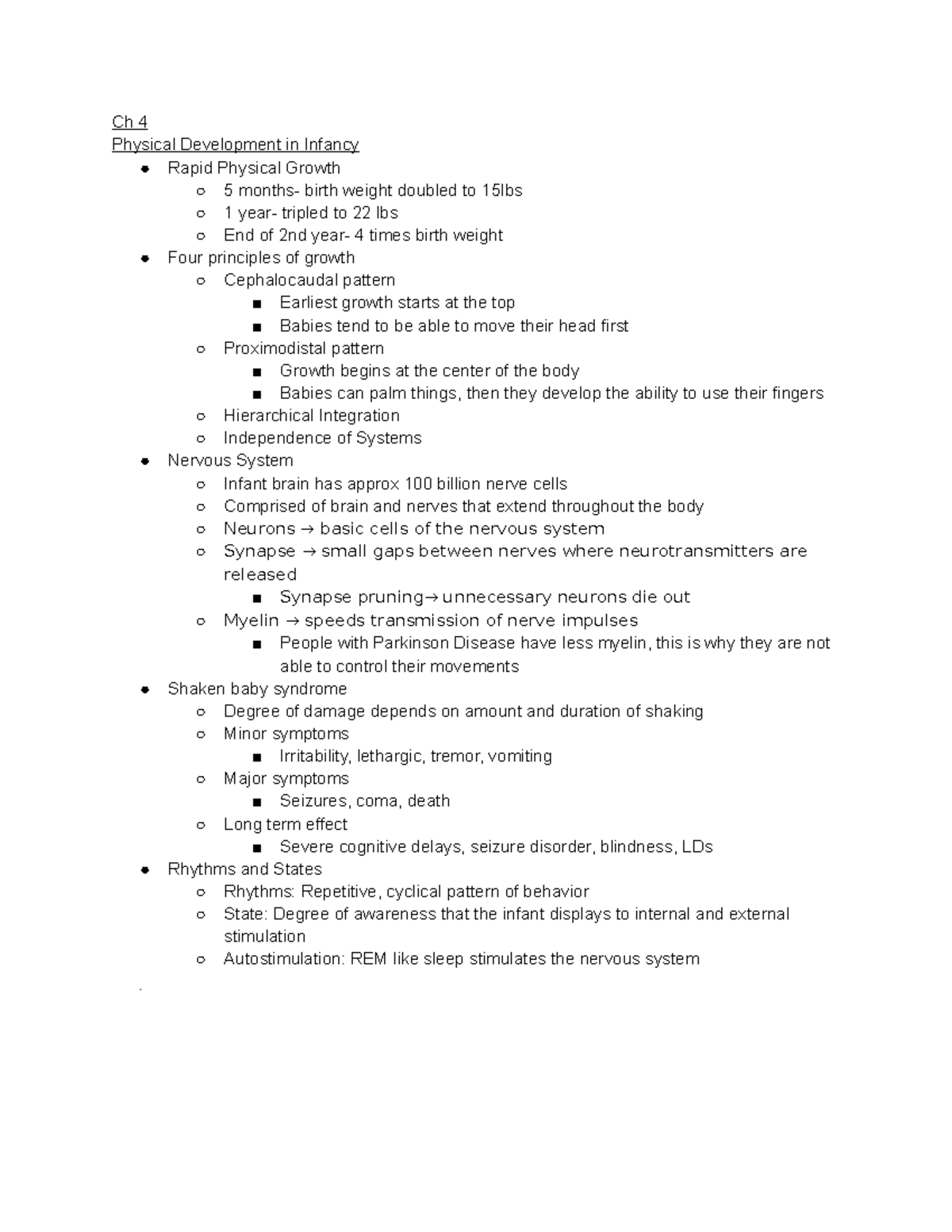 Chapter 4 Notes Warning Tt More Functions Defined Than Expected Ch 4 Physical Development In