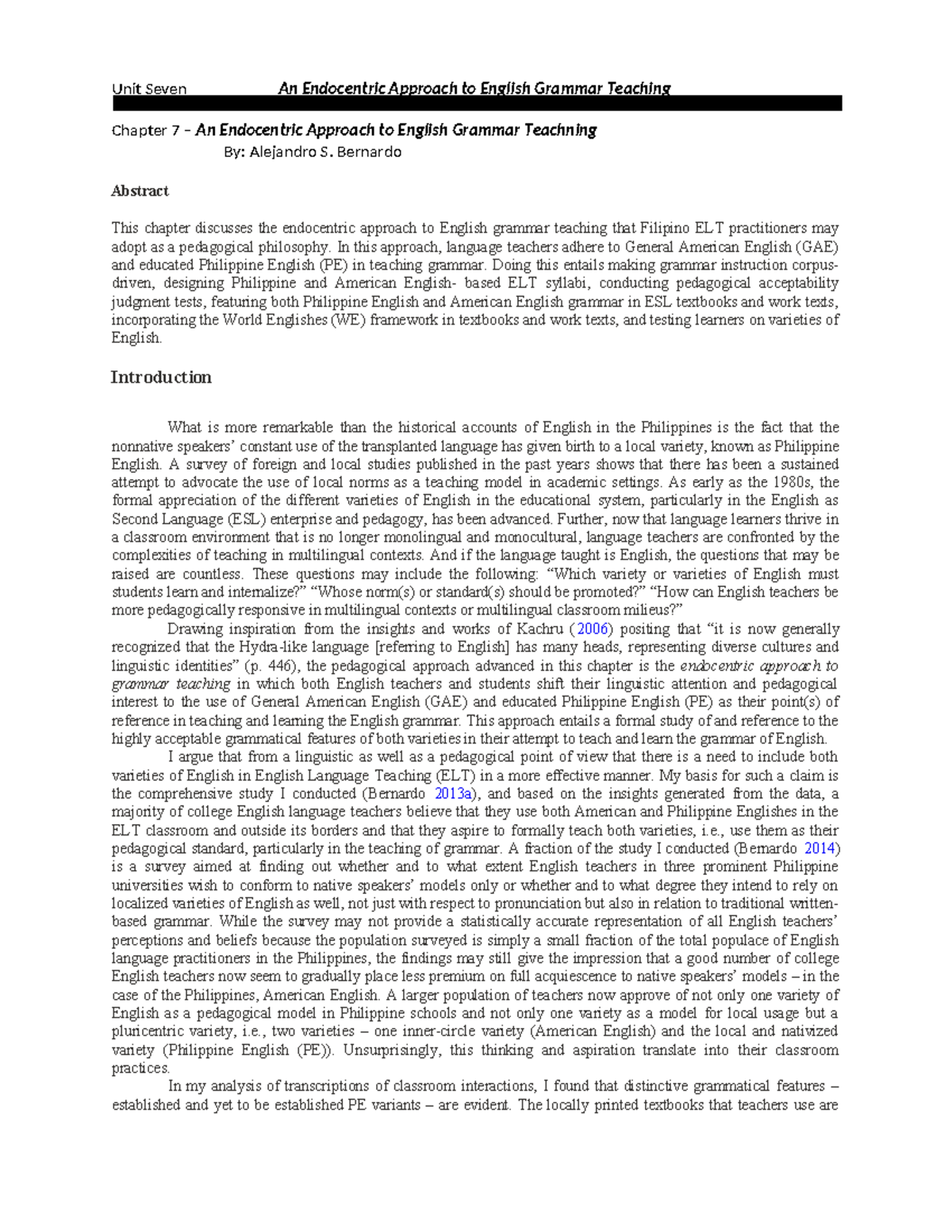 Chapter 7-An Endocentric Approach to English Grammar Teaching - Chapter ...