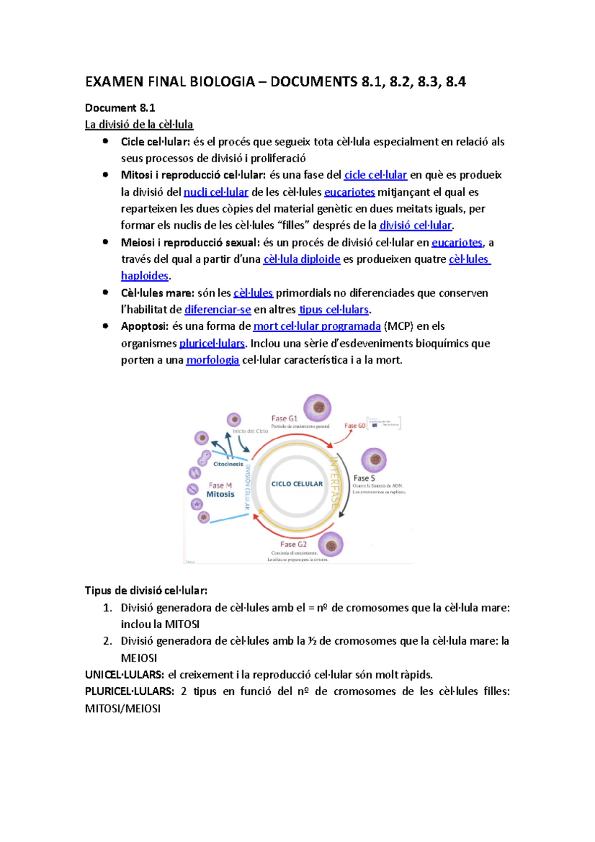 Examen Final Biologia - apunta - EXAMEN FINAL BIOLOGIA – DOCUMENTS 8, 8 ...