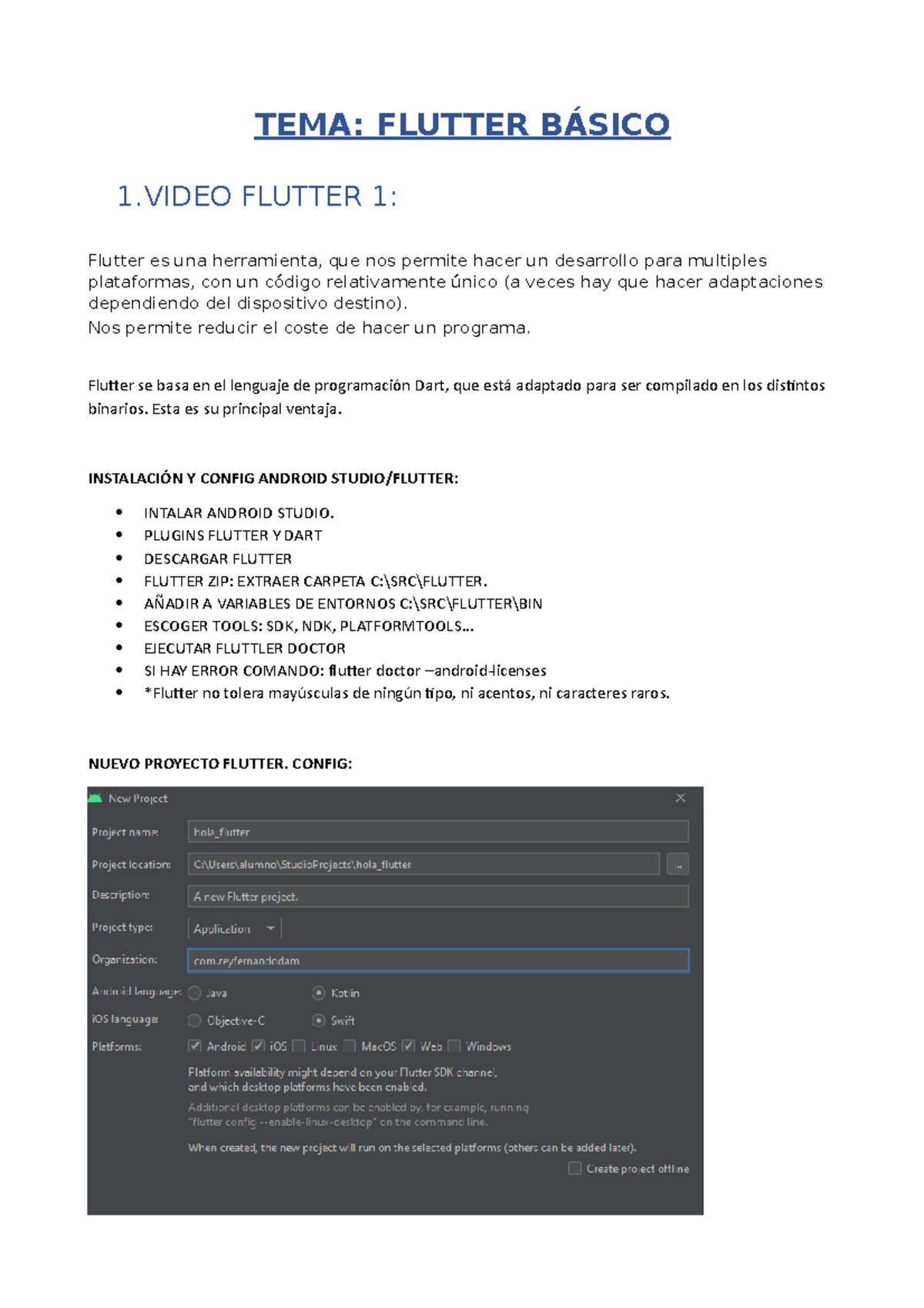 Flutter - TEMA: FLUTTER BÁSICO 1 FLUTTER 1: Flutter es una herramienta ...