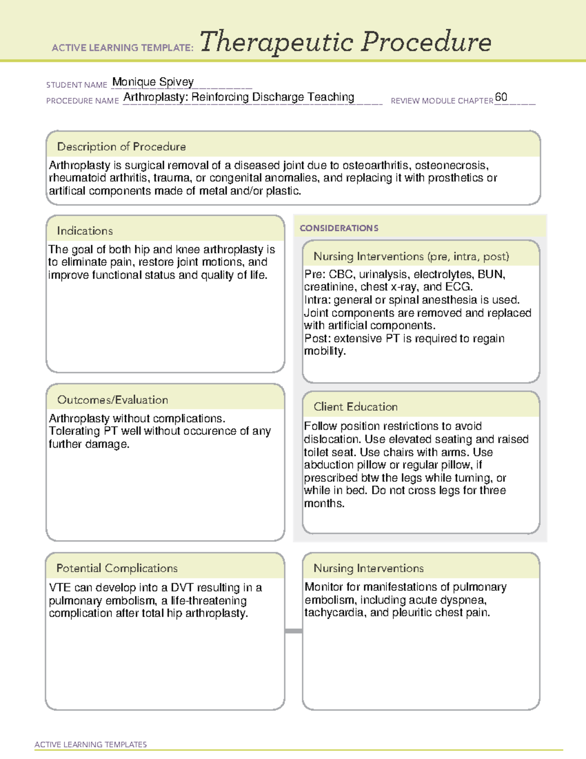 Therapeutic procedure remediation - LPN 240 - ACTIVE LEARNING TEMPLATES ...