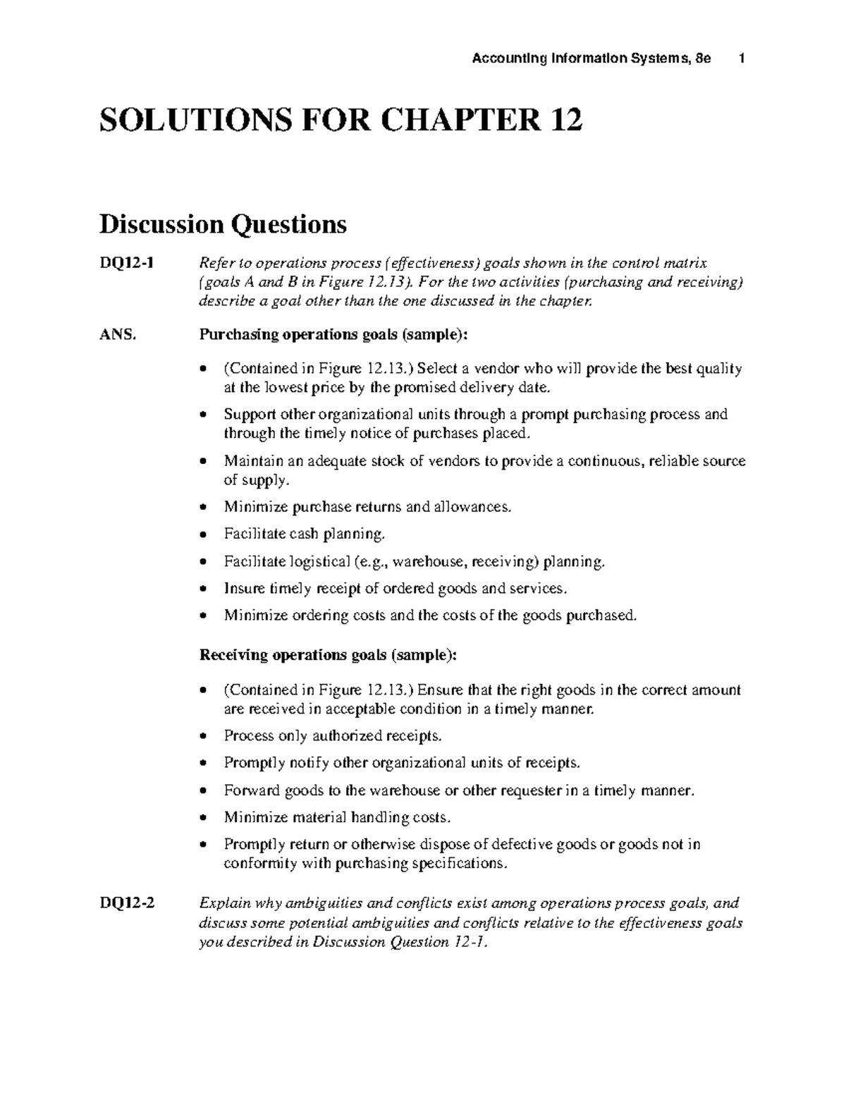 327631811 Solutions for Chapter 12 Discussion Questions Learnline ...