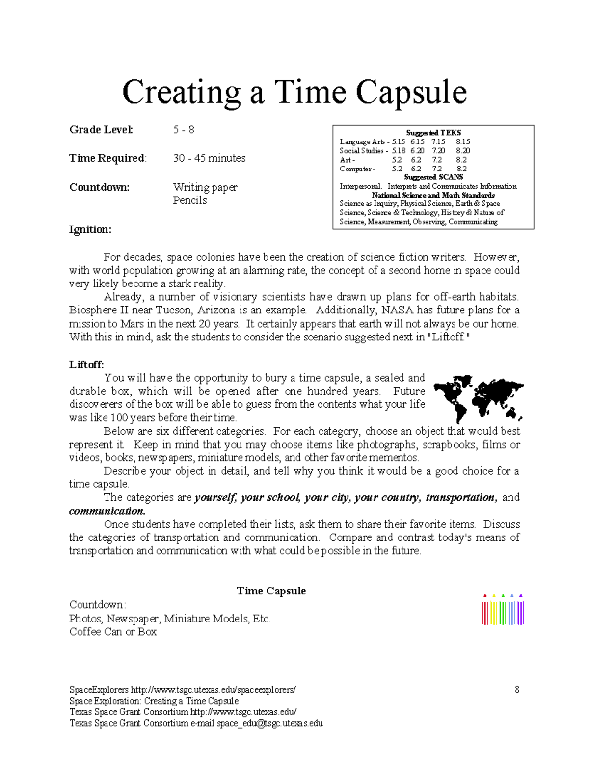 Time Capsule - TG Help me know if you are welcome - SpaceExplorers tsgc ...