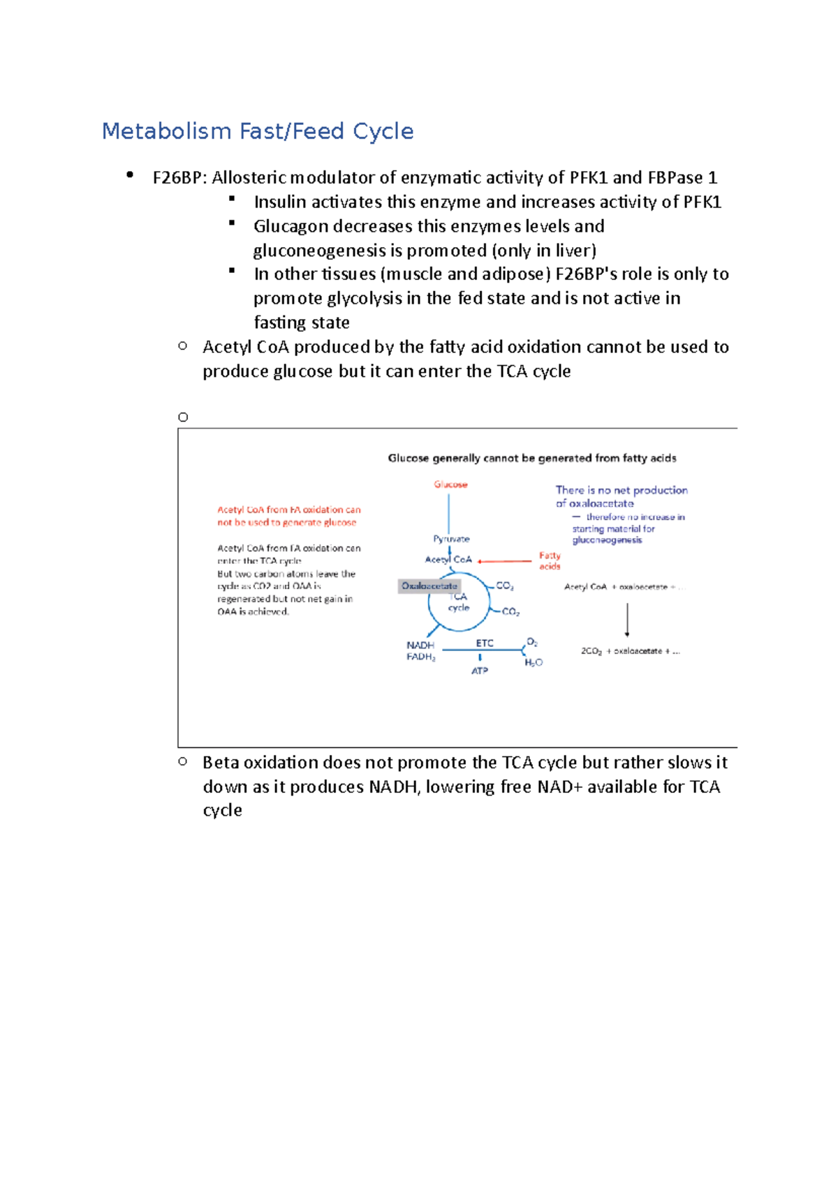 Metabolism Fast - Metabolism Fast/Feed Cycle F26BP: Allosteric ...