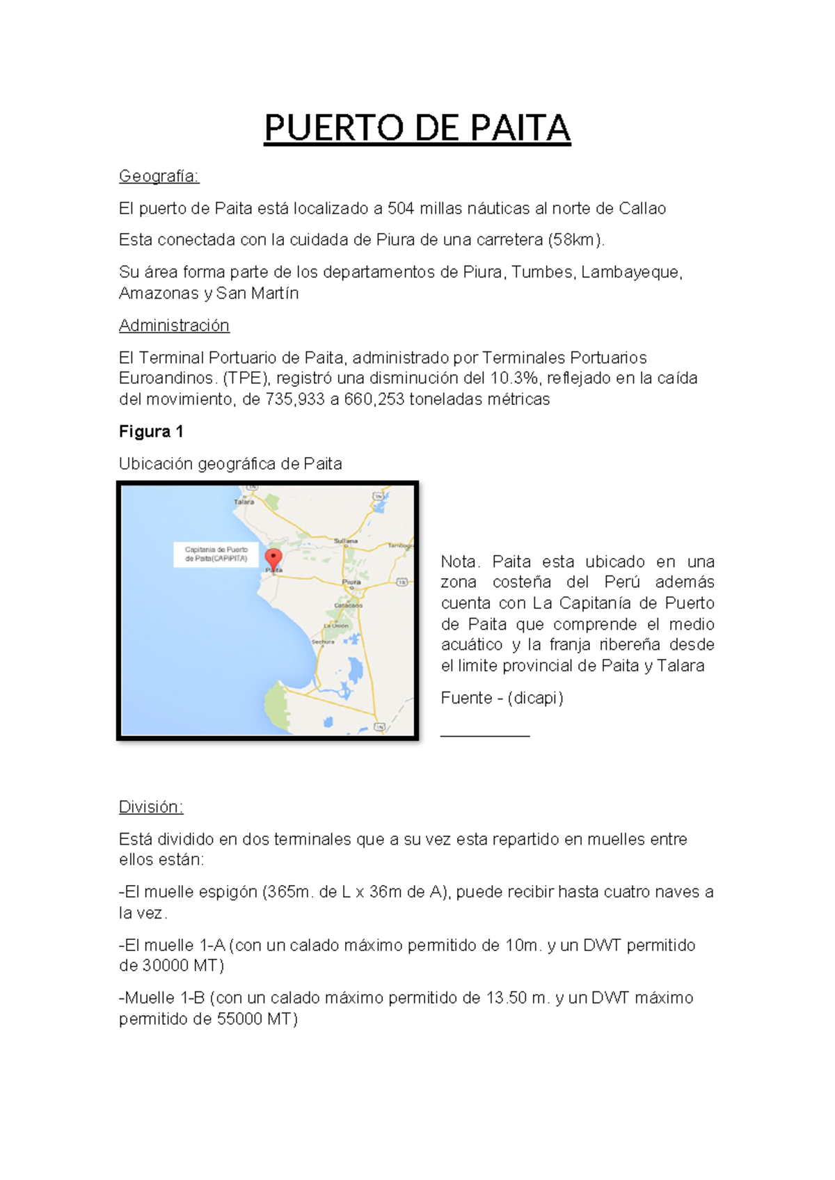 Puerto DE Paita y shanghai - PUERTO DE PAITA Geografía: El puerto de ...