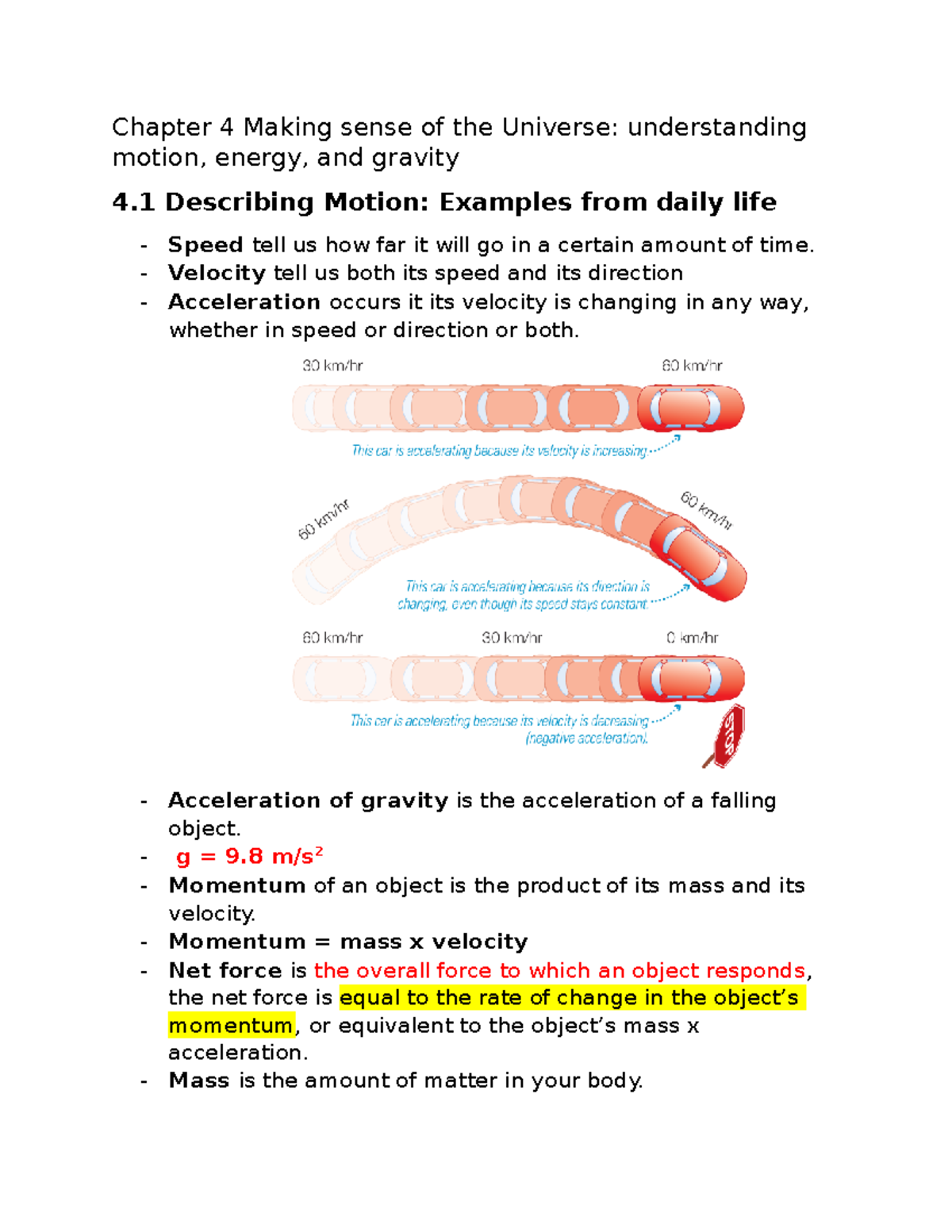 Chapter 4 Making sense of the Universe - Chapter 4 Making sense of the ...