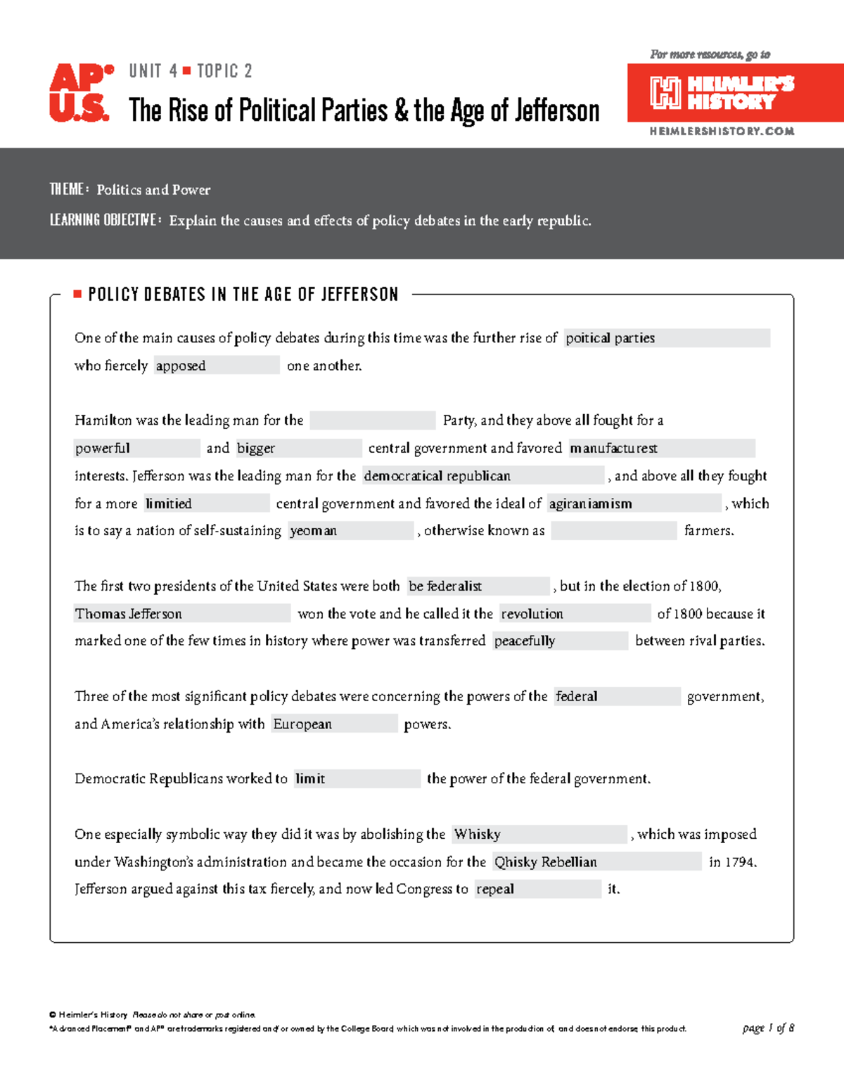 4.2 apush - H E I M L E R S H I S T O R Y. C O M © Heimler’s History ...