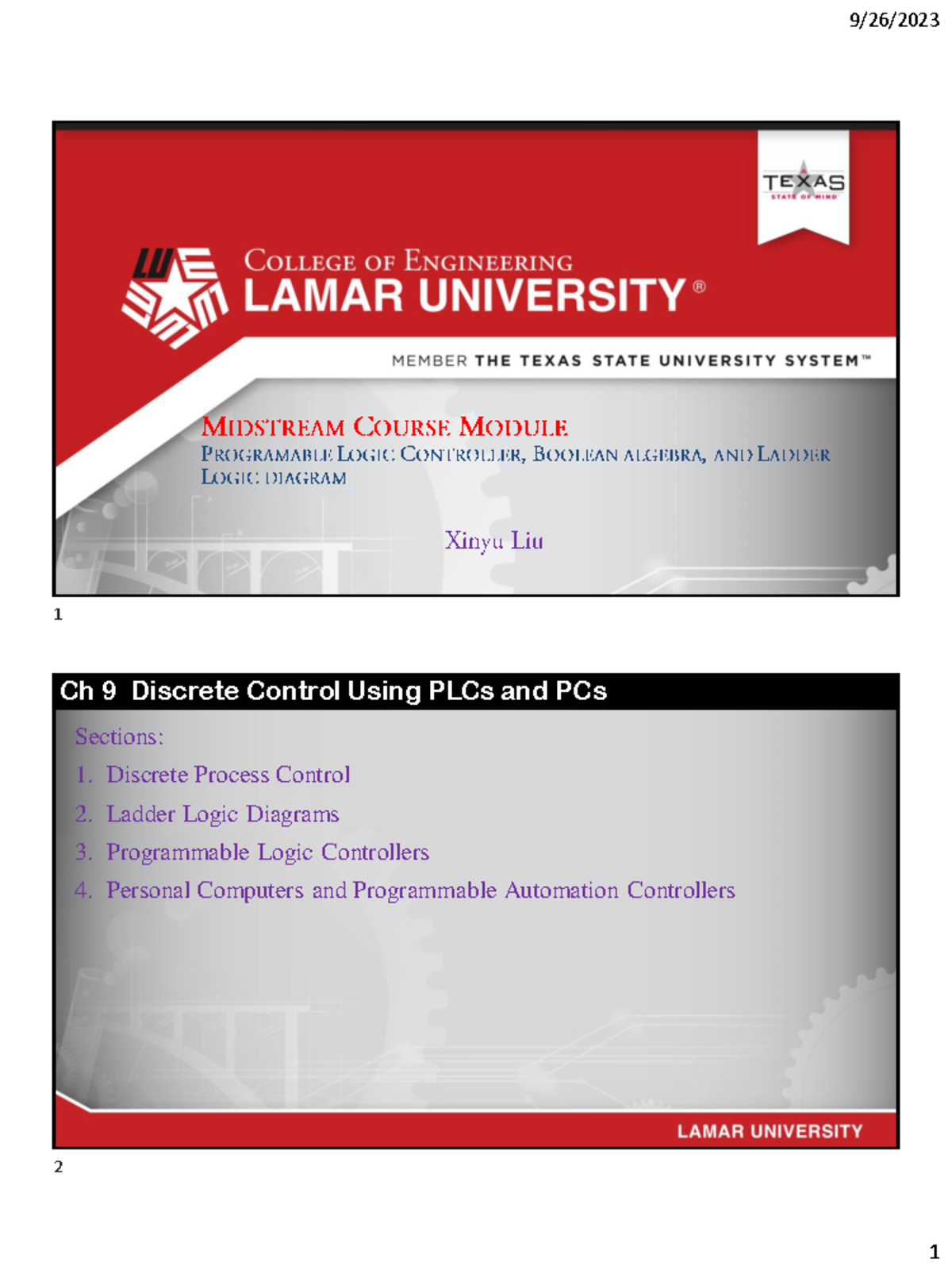PLC-Boolean Algebra-Ladder Logic Diagram-handout - Ch 9 Discrete ...