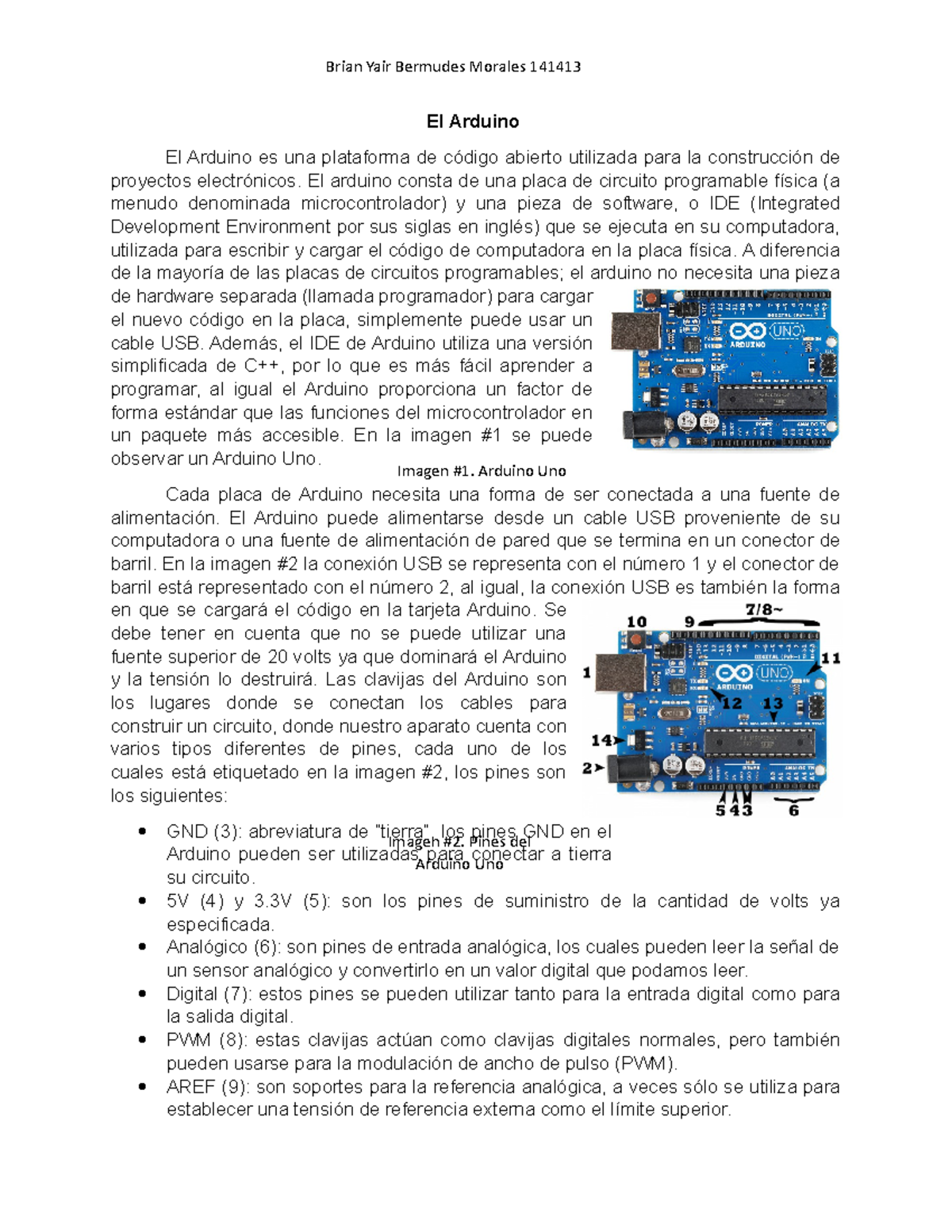 El Arduino - Brian Bermudes 141413 - Brian Yair Bermudes Morales 141413 ...