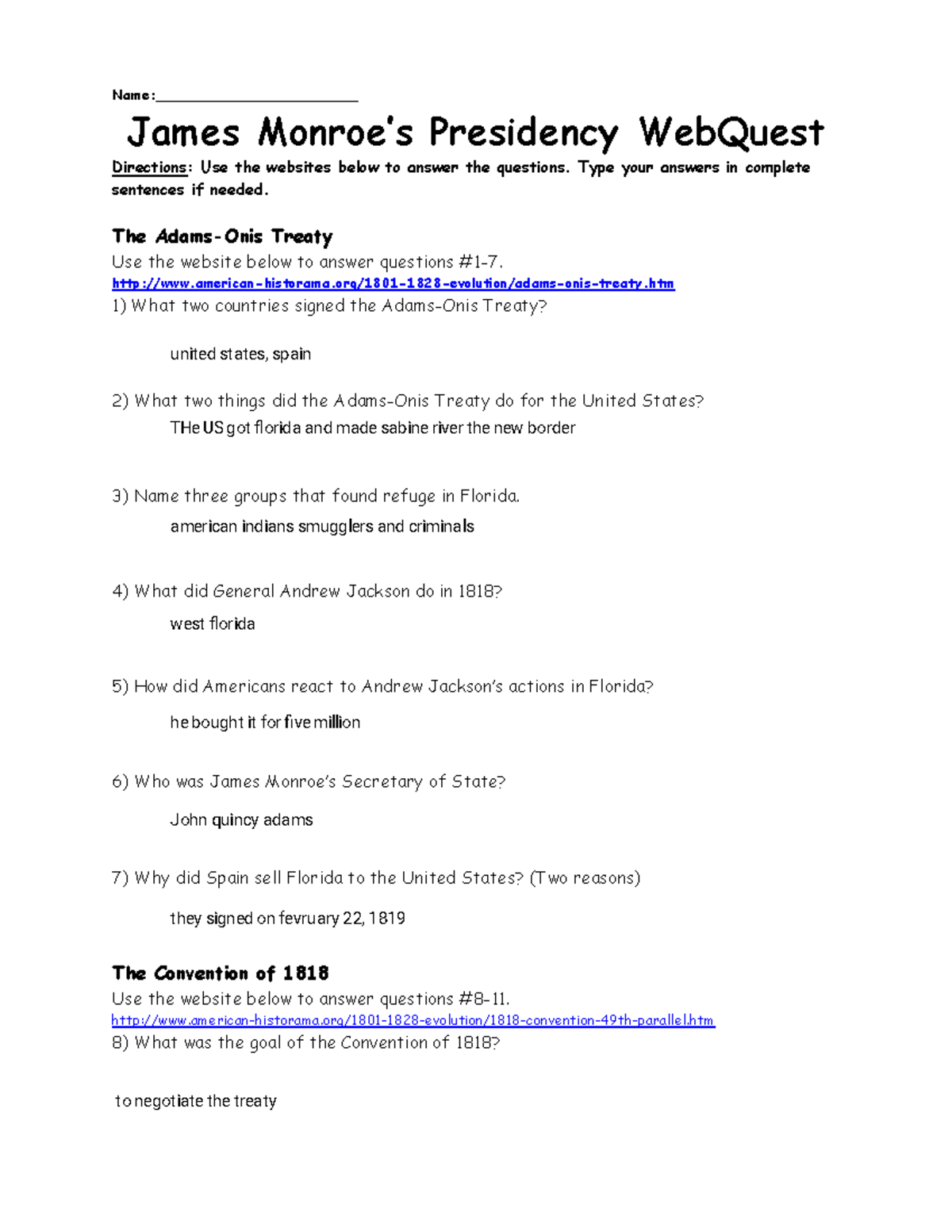 Kami Export - Sebastian Garcia - Monroes Presidency Monroe Doctrine ...