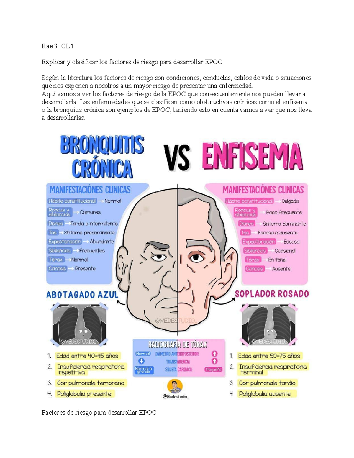 Rae 3 - adsdsa - Rae 3: CL Explicar y clasificar los factores de riesgo ...