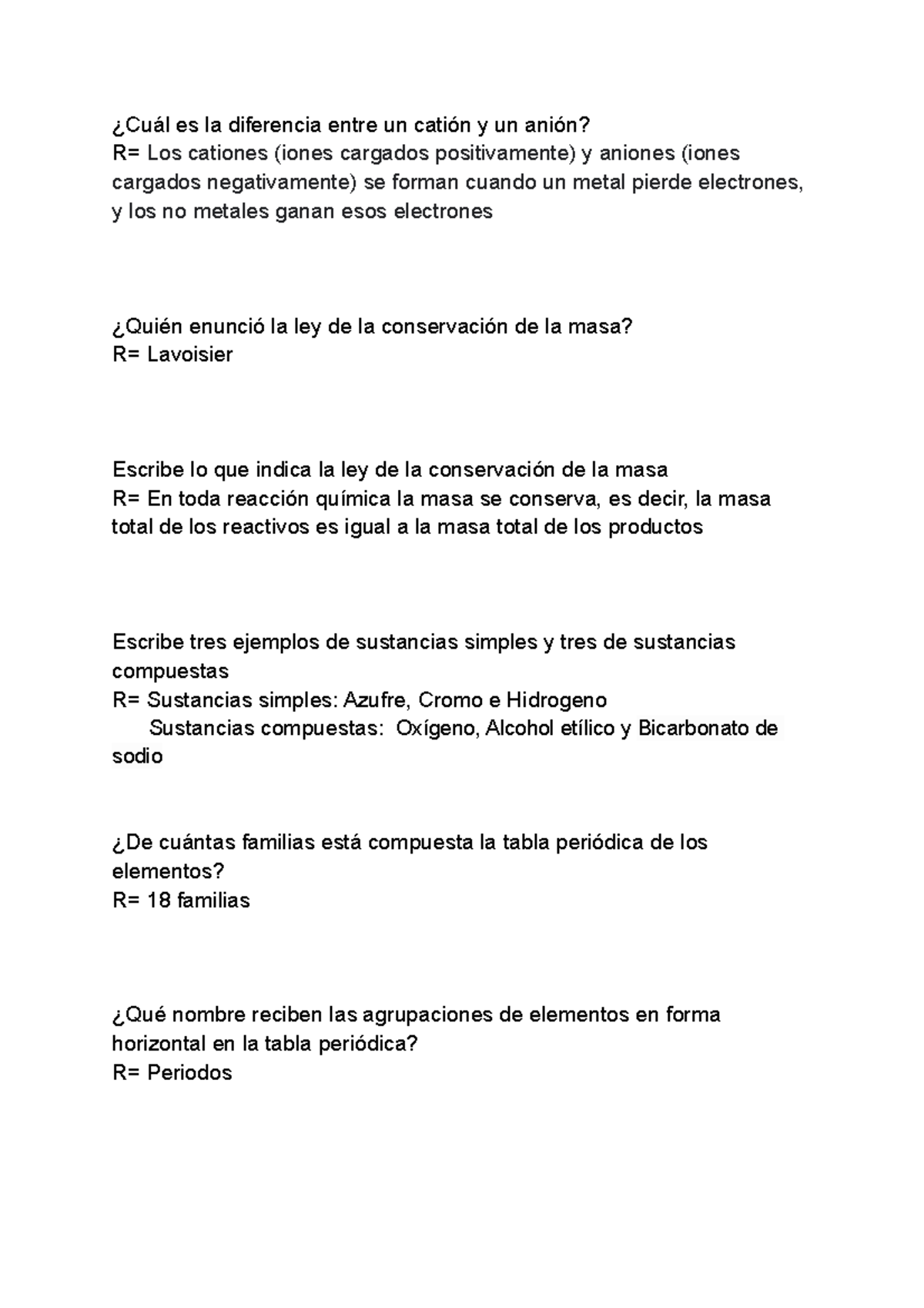 Documento sin título - ¿Cuál es la diferencia entre un catión y un ...