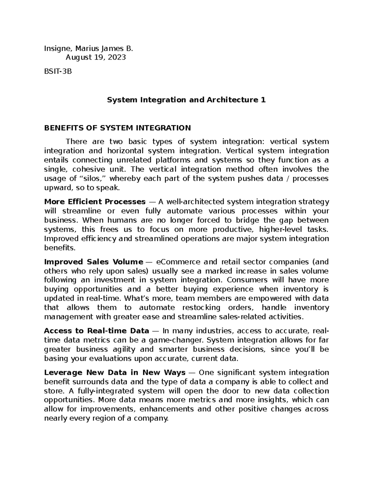 ArellanoActivity - Insigne, Marius James B. August 19, 2023 BSIT-3B ...