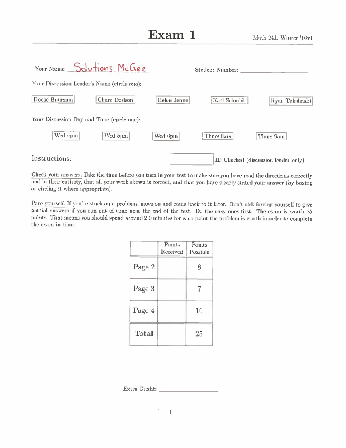 Sample Chapter 1B Exam Solutions (M241, Winter '17) - Math 241, Winter ...