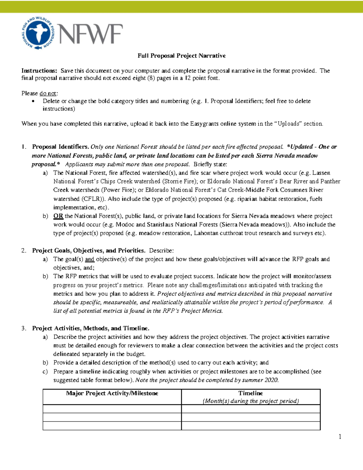 Proposal - Propasal example - 1 Full Proposal Project Narrative ...