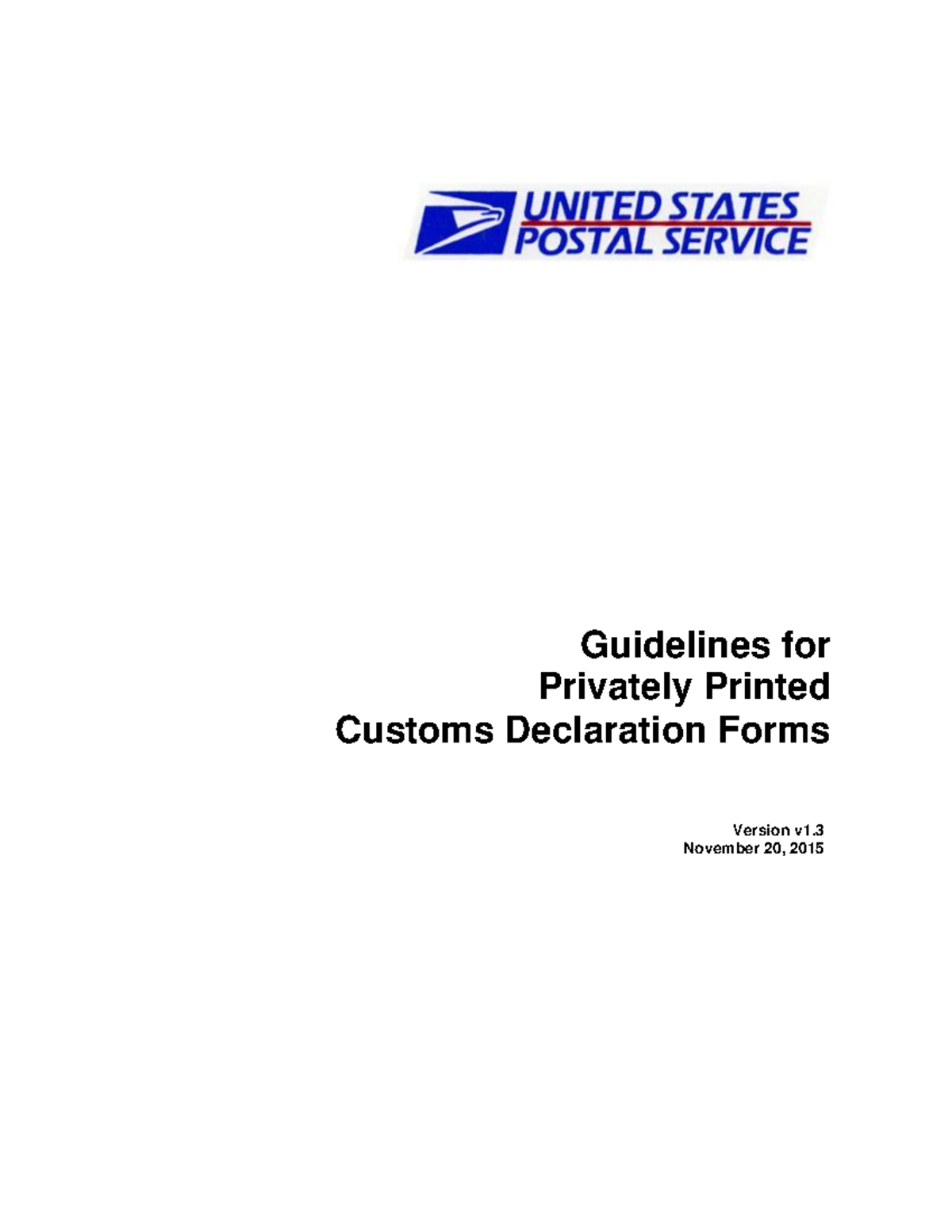 Standard Customs Declaration Form Template 2 - Guidelines for Privately ...