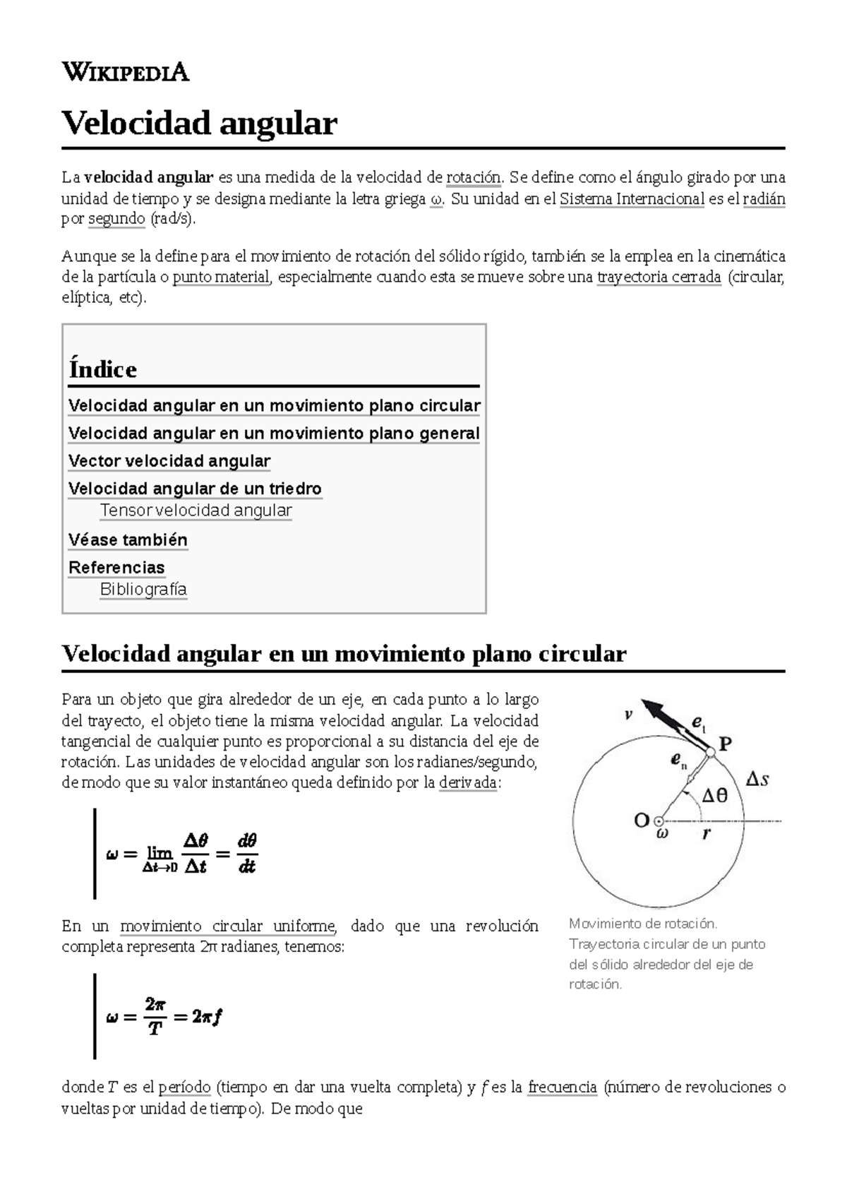 Velocidad angular - enseñanza - Movimiento de rotación. Trayectoria circular de un punto del ...