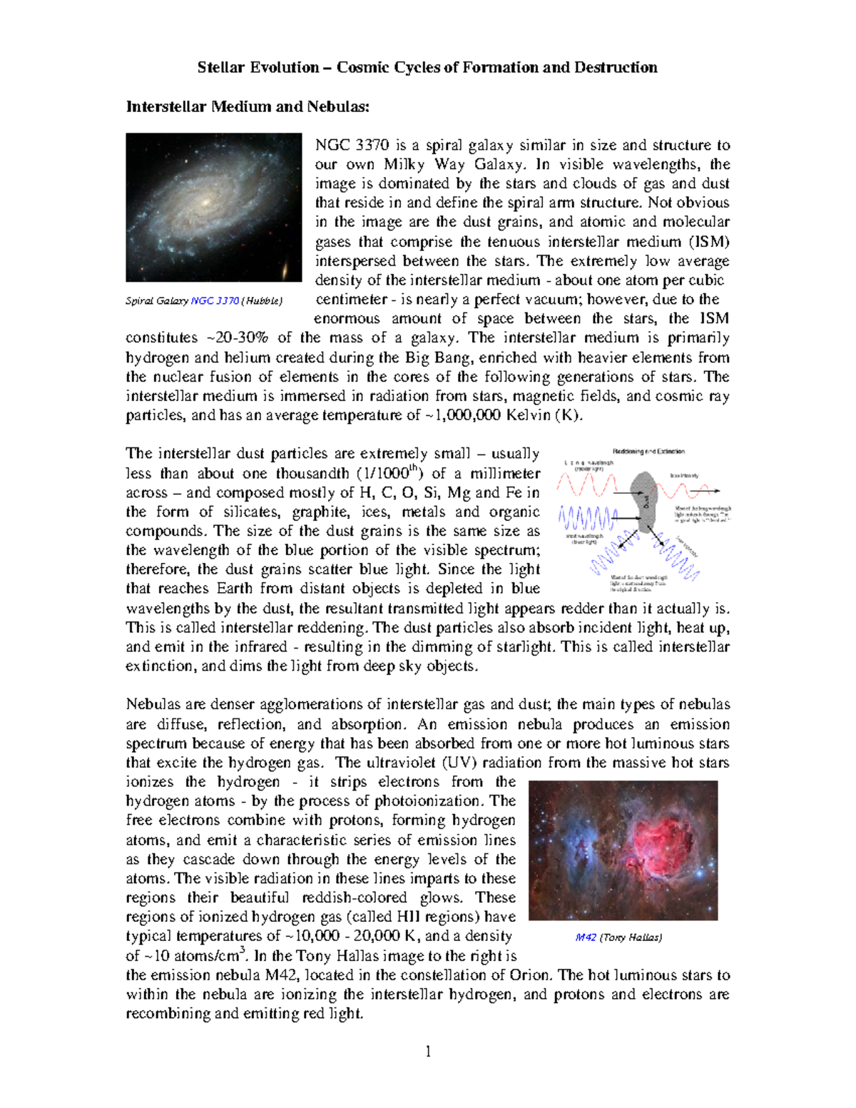 Story - Bonak - Stellar Evolution – Cosmic Cycles of Formation and ...