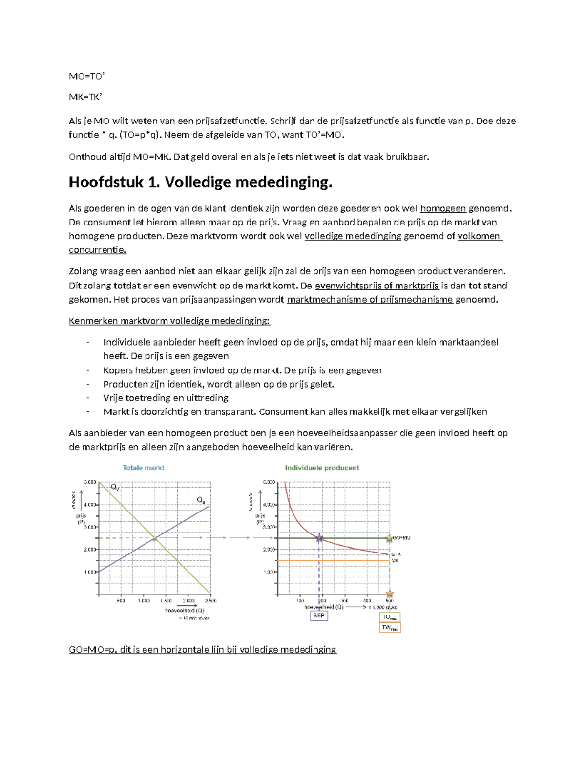 Eco volledige medediging - MO=TO’ MK=TK’ Als je MO wilt weten van een ...