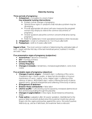 Test one - Review guide for test 1 - Tidbits and possible test one ...