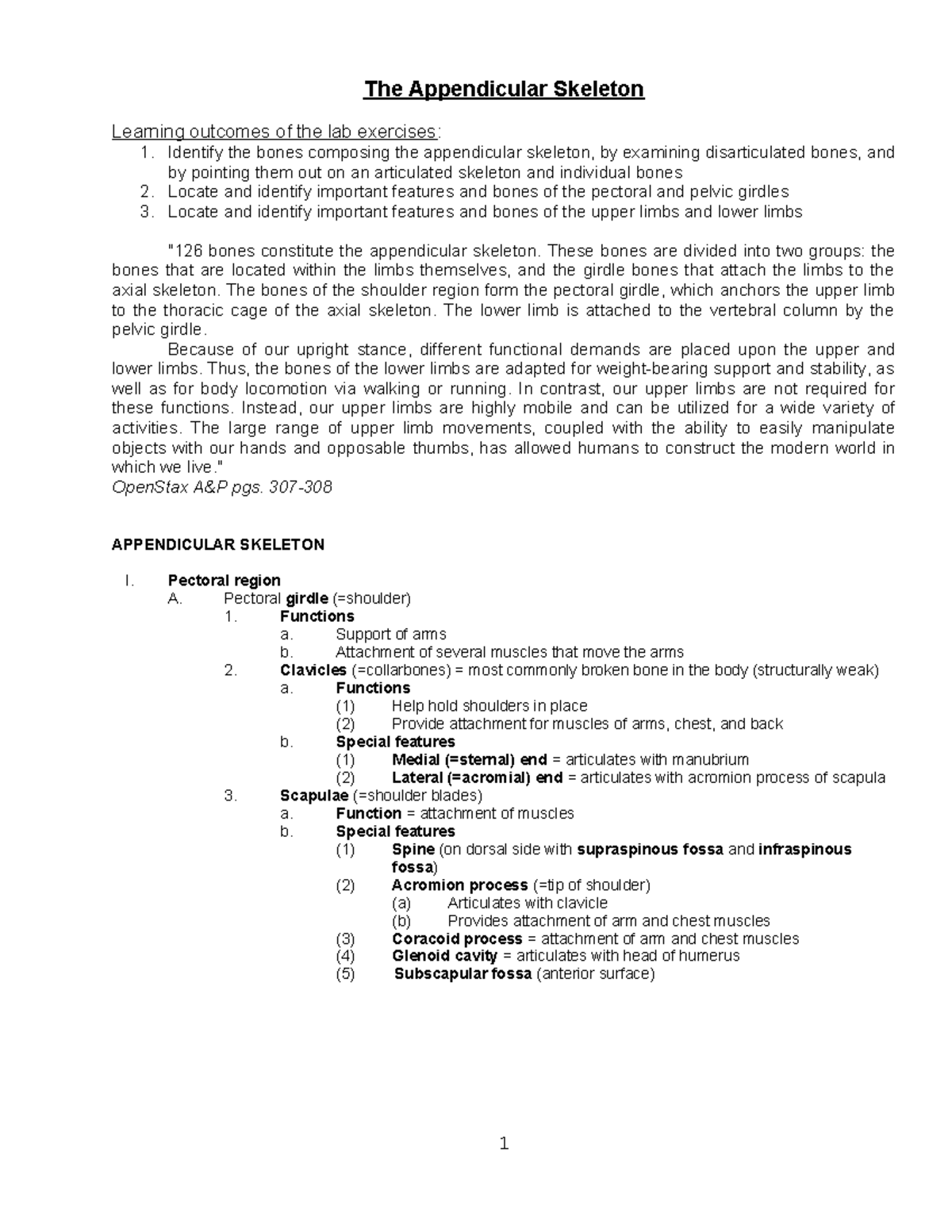 AP1-Lab6-Appendicular-Skeleton-SP2020 - The Appendicular Skeleton ...