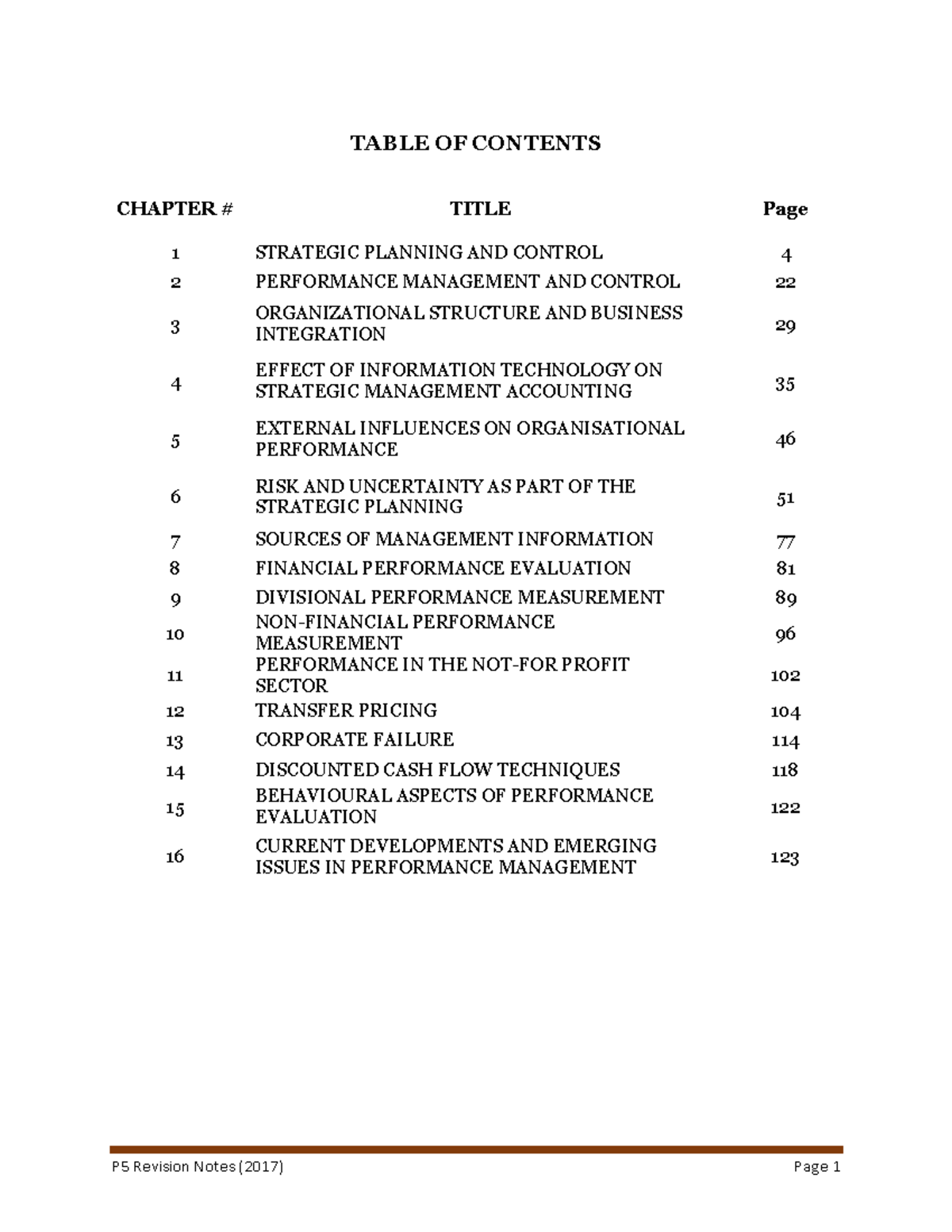 P5- Business Analysis - Facility for everyone - TABLE OF CONTENTS ...