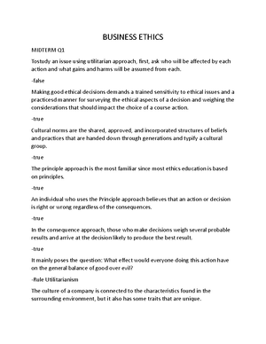 Business Ethics Midterm - Home / My courses / UGRD-ETHICS6374-2123T ...