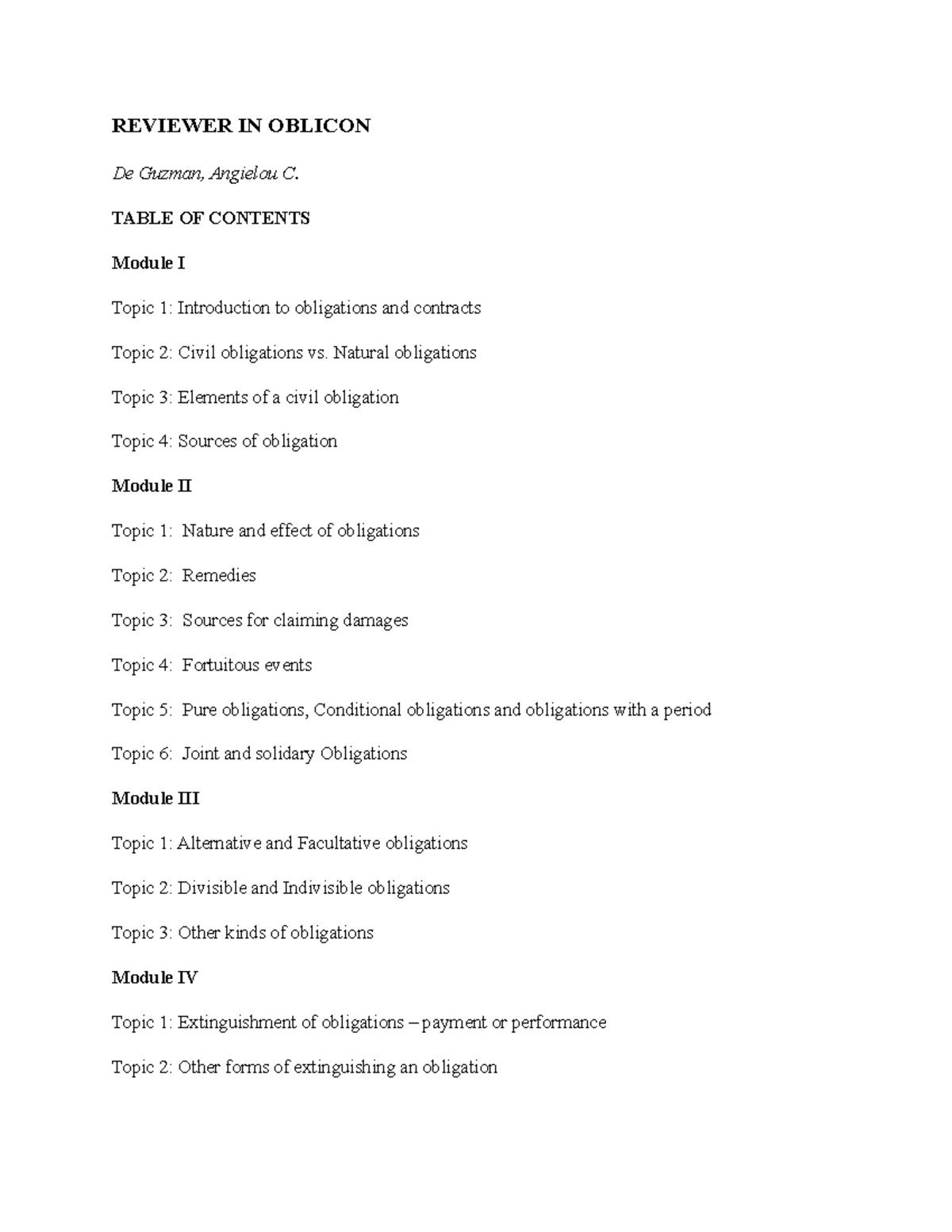 Reviewer IN Oblicon - naa - REVIEWER IN OBLICON De Guzman, Angielou C ...