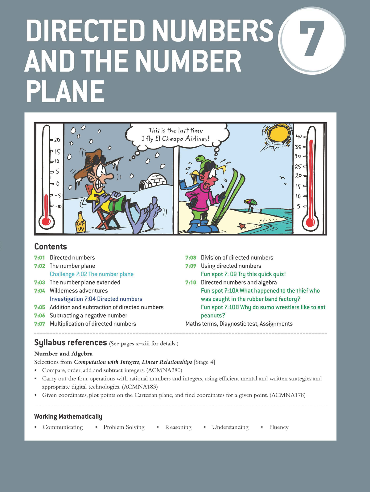 Ch 7 Directed Numbers and the Number Plane - 00 0 TJiir is- tJie la rt ...