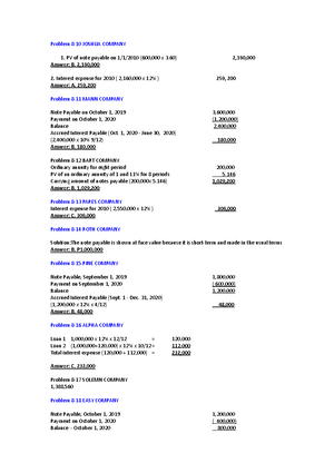 Accounting problem solving - Basic Accounting - Studocu