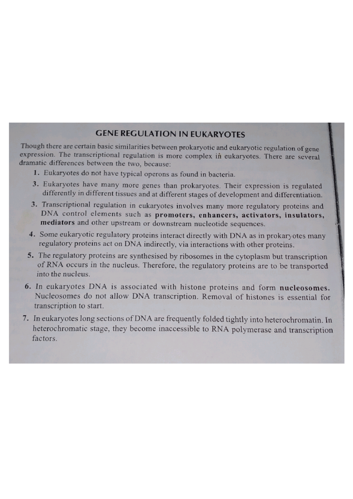 Gene Regulation in Eukaryotes - Medical Biotechnology - Studocu