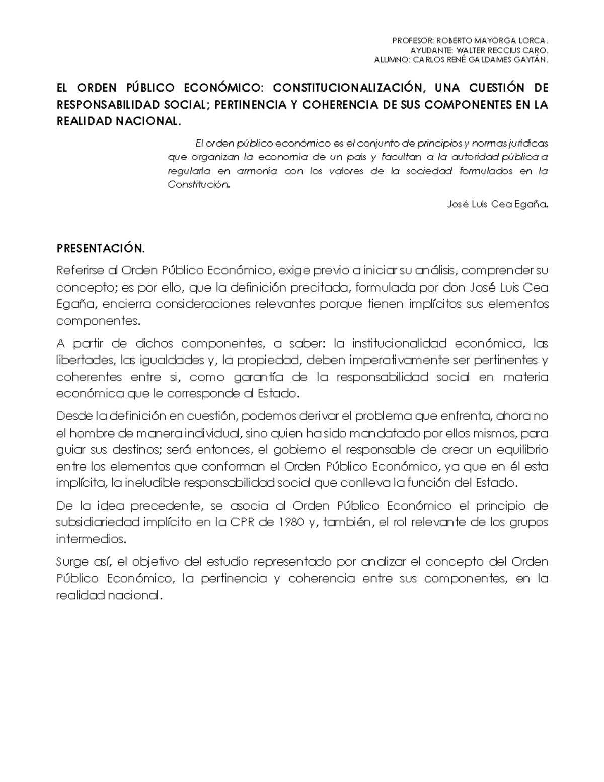 EL OPE CRGG Dereco 052022 - PROFESOR: ROBERTO MAYORGA LORCA. AYUDANTE ...