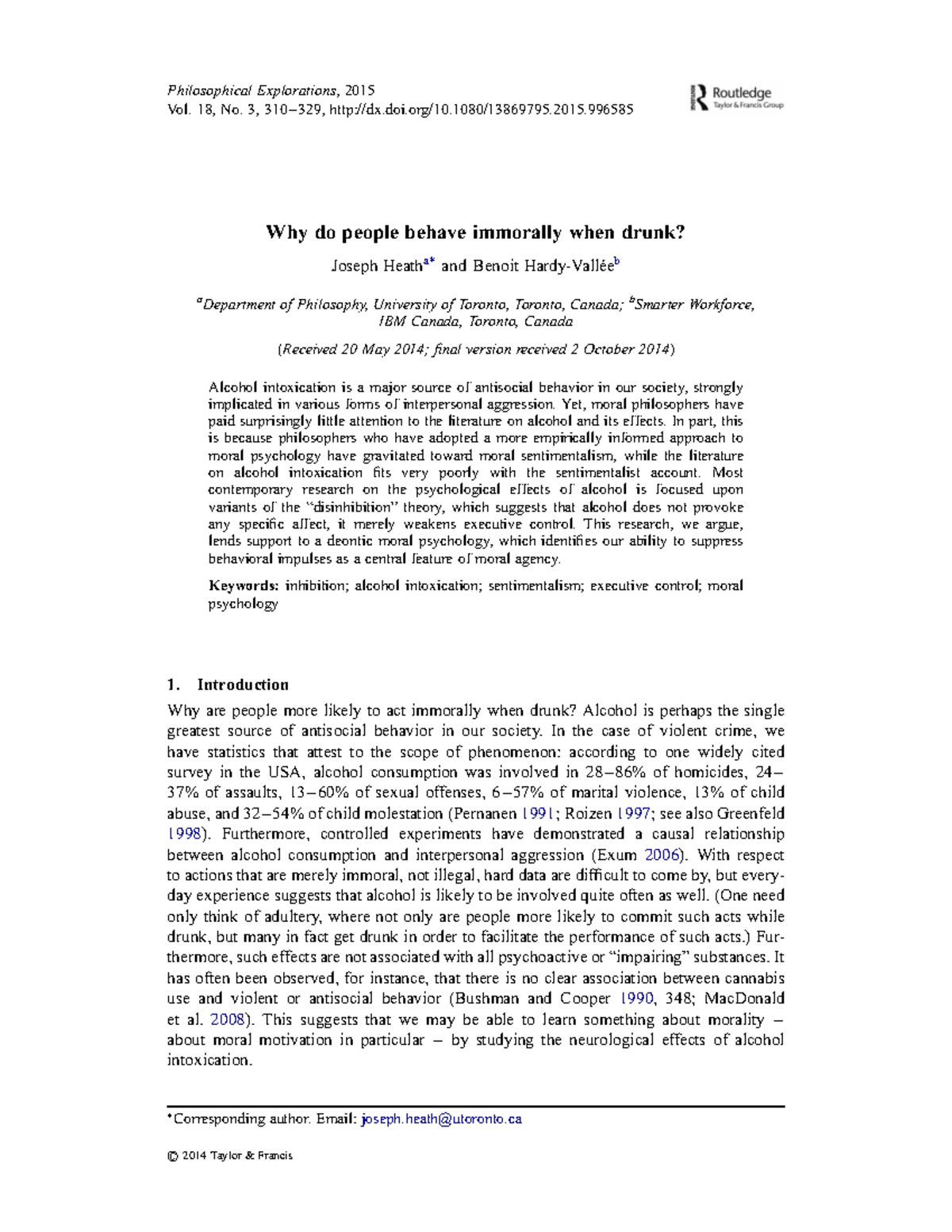 Class 7 Heath and Hardy Vallée-Why Do People Behave Immorally When ...
