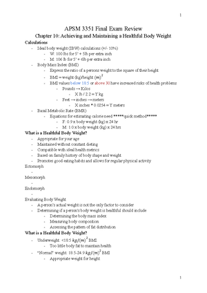 Nutrition chapter 12 - APSM 3351 - Studocu