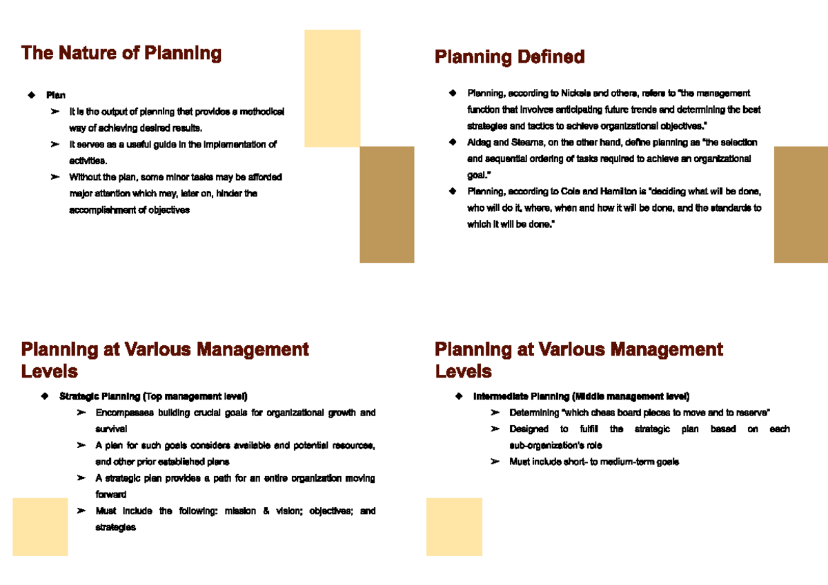 Plan - PLANNING PROCESS - BS Civil Engineering - Studocu