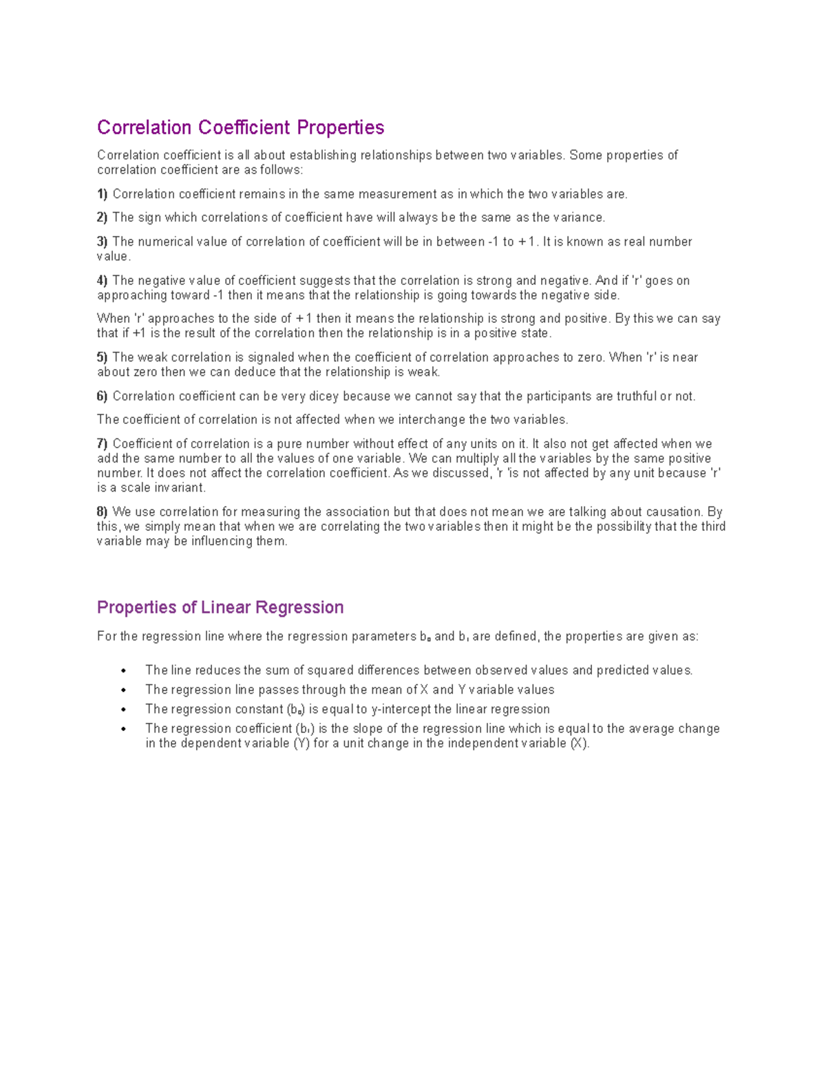 Correlation Coefficient Properties - Correlation Coefficient Properties ...