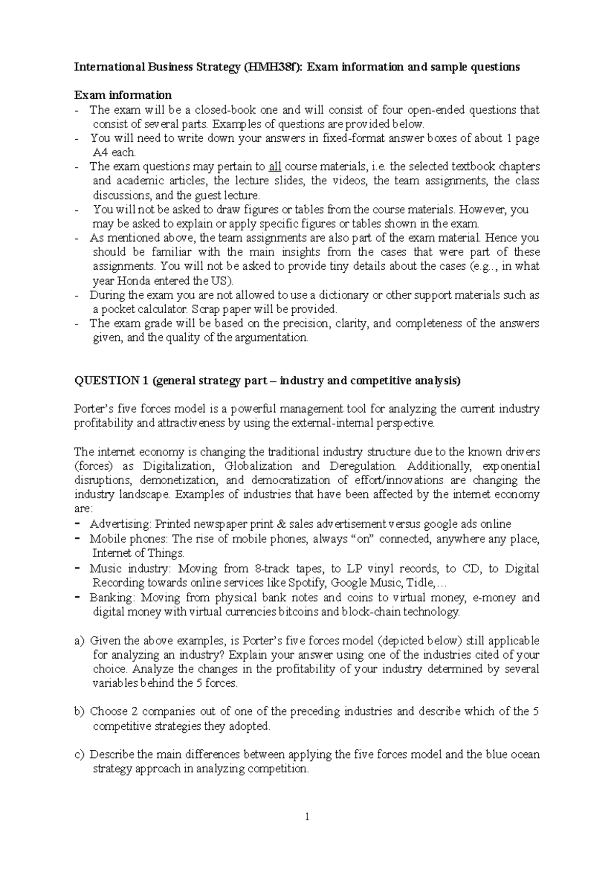 Info and sample questions IBS exam updated - International Business ...