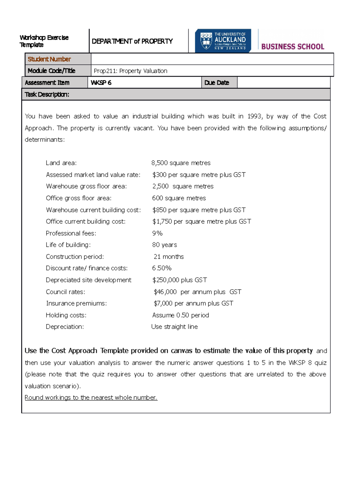 Graded Workshop Exercise 6 Template Workshop Exercise Template