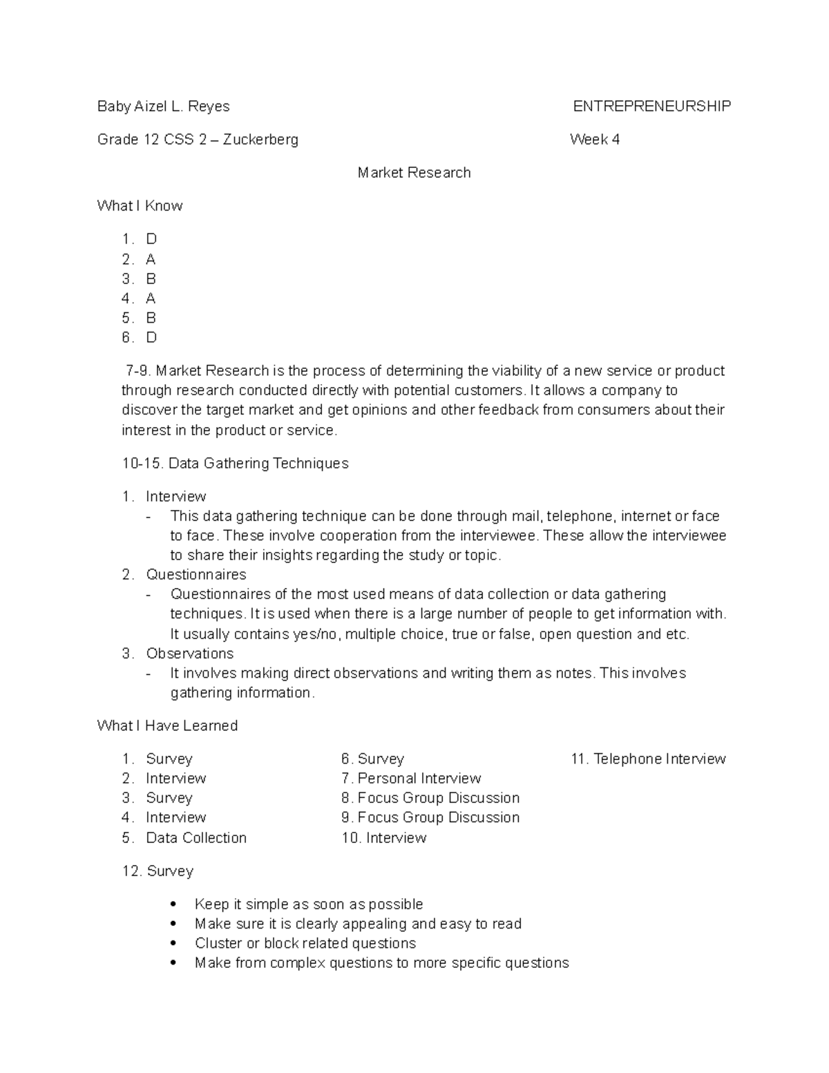 Entrepreneurship Grade12 Answer Key Module 4 - English Composition 1 ...