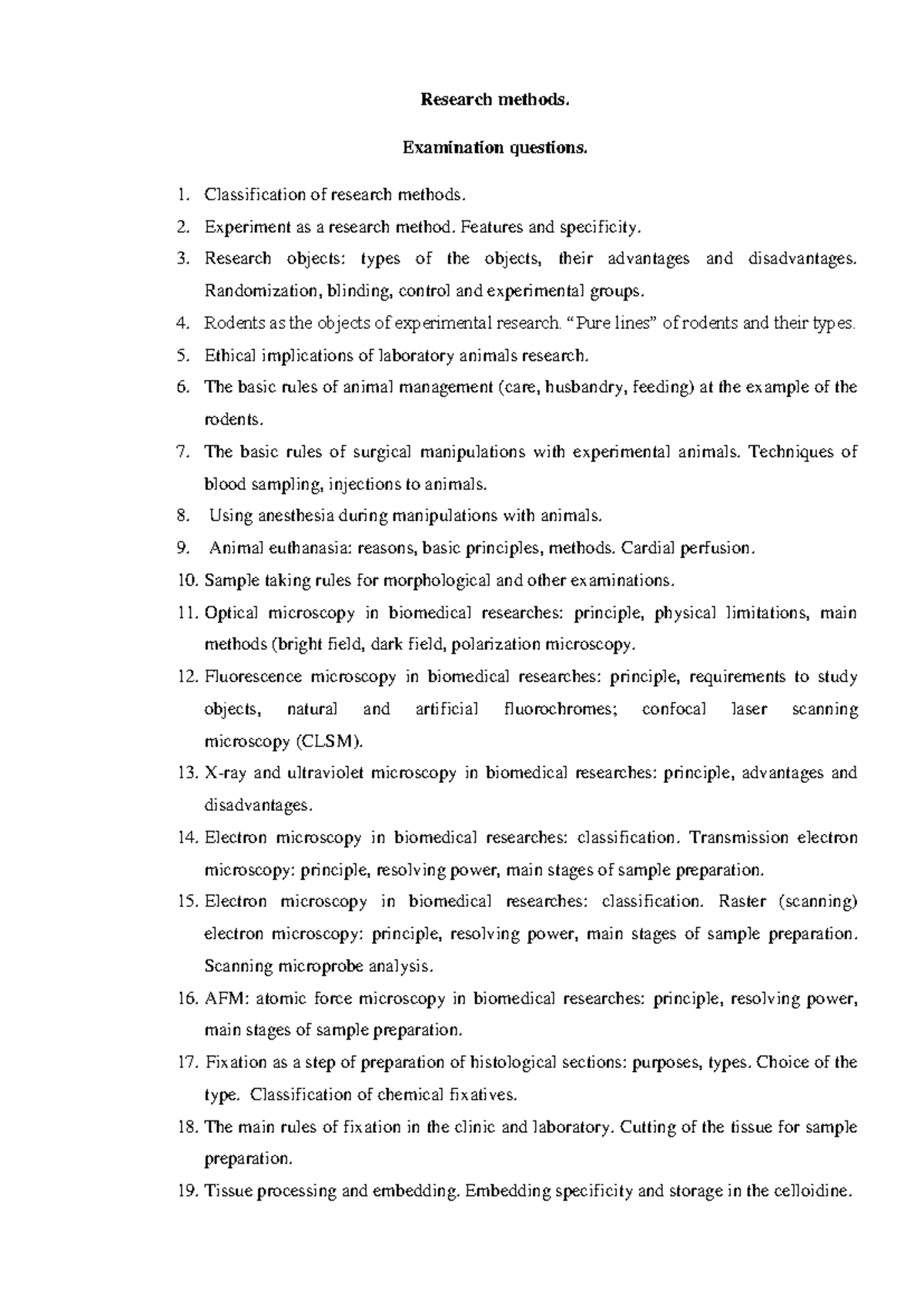 Research - clinical medicine - Studocu