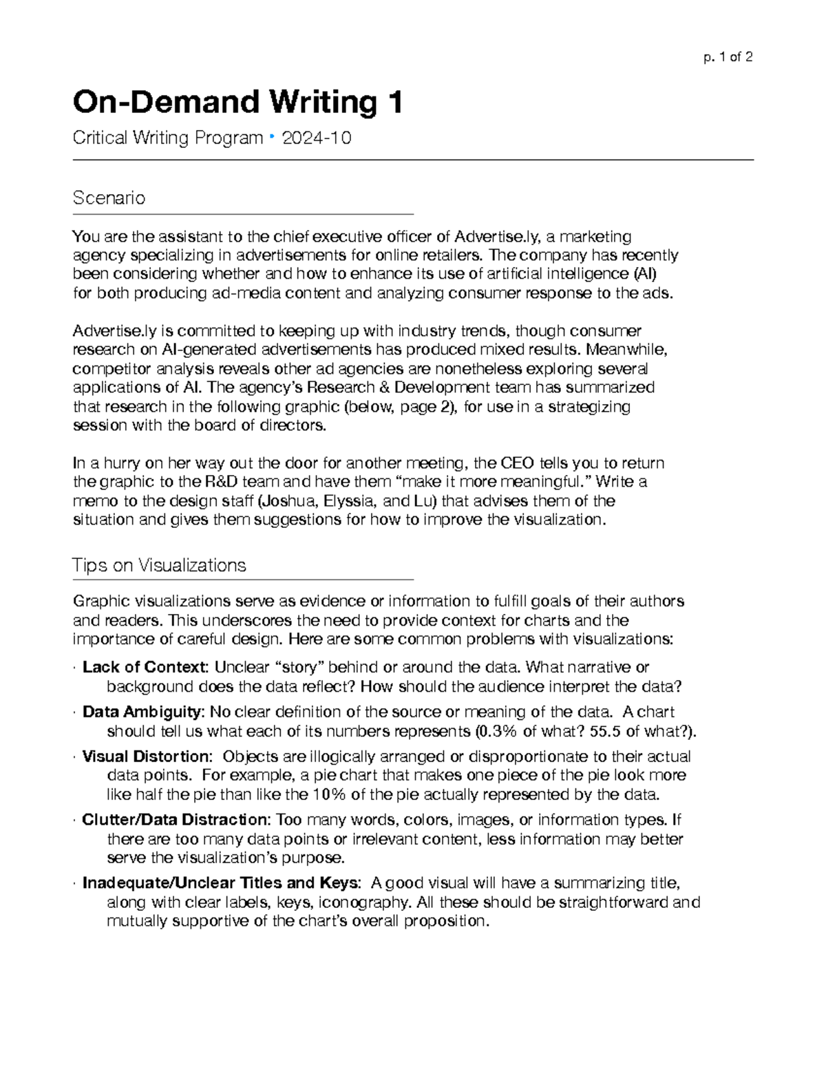 2024-10 On-Demand Writing 1 - On-Demand Writing 1 Critical Writing ...
