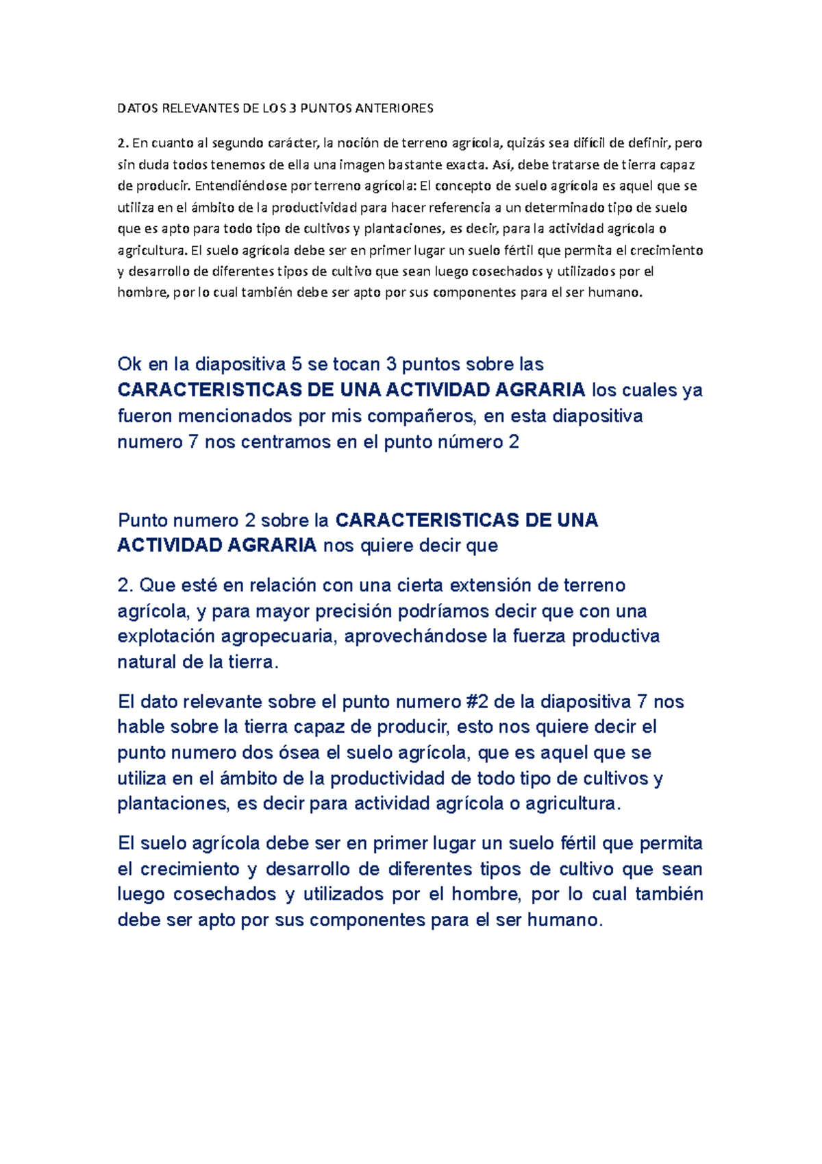 Datos Relevantes DE LOS 3 Puntos Anteriores - DATOS RELEVANTES DE LOS 3 ...