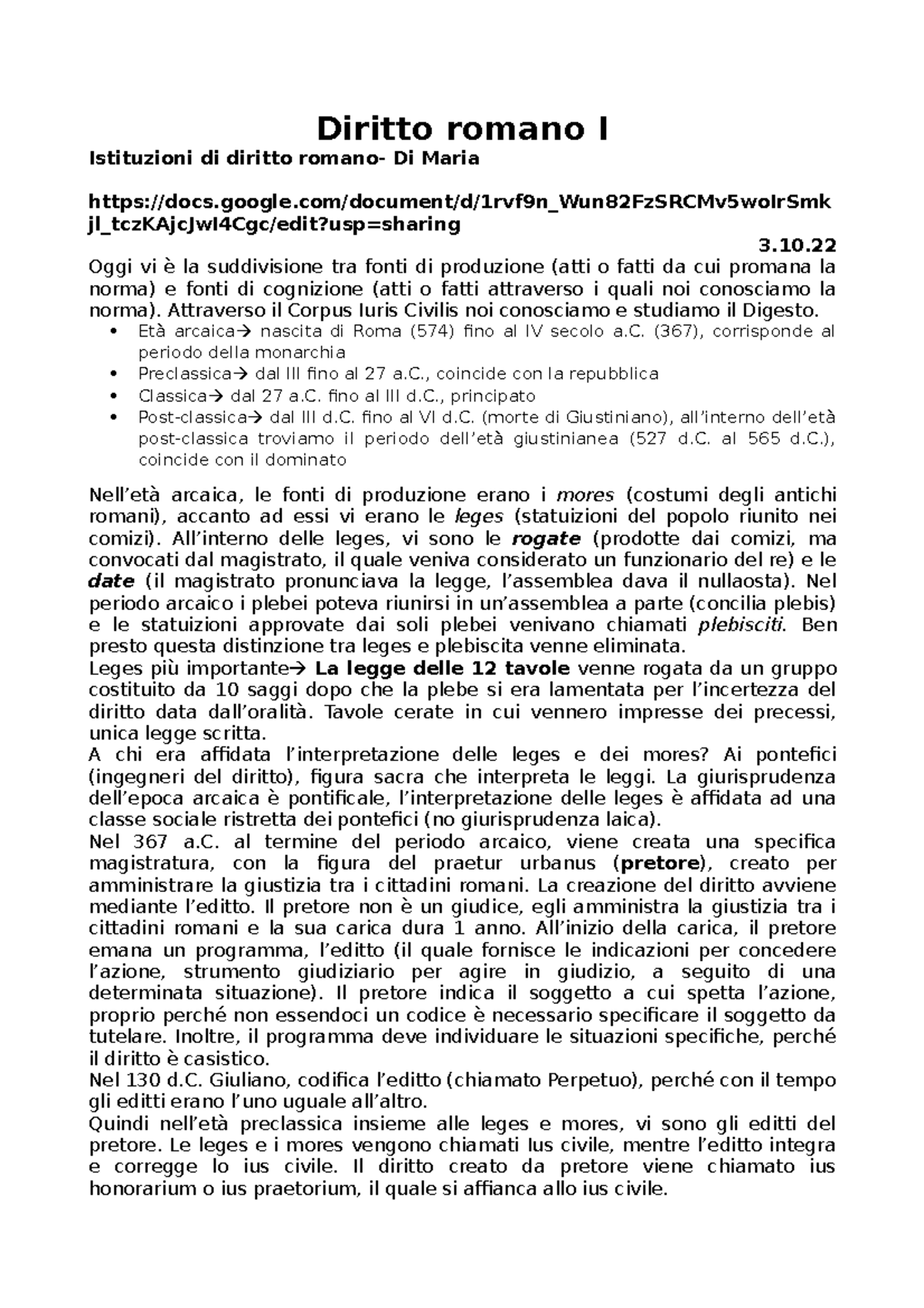 Diritto romano I appunti dal 3 aggiornare dal doc - Diritto romano I ...
