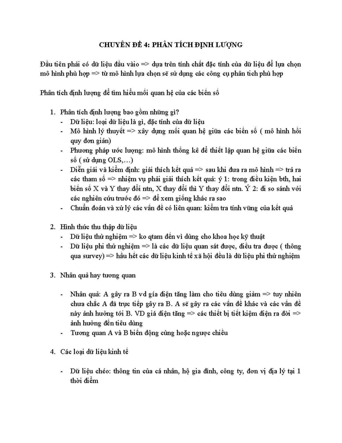 Ppl - notebook and homework - CHUYÊN ĐỀ 4: PHÂN TÍCH ĐỊNH LƯỢNG Đầu ...