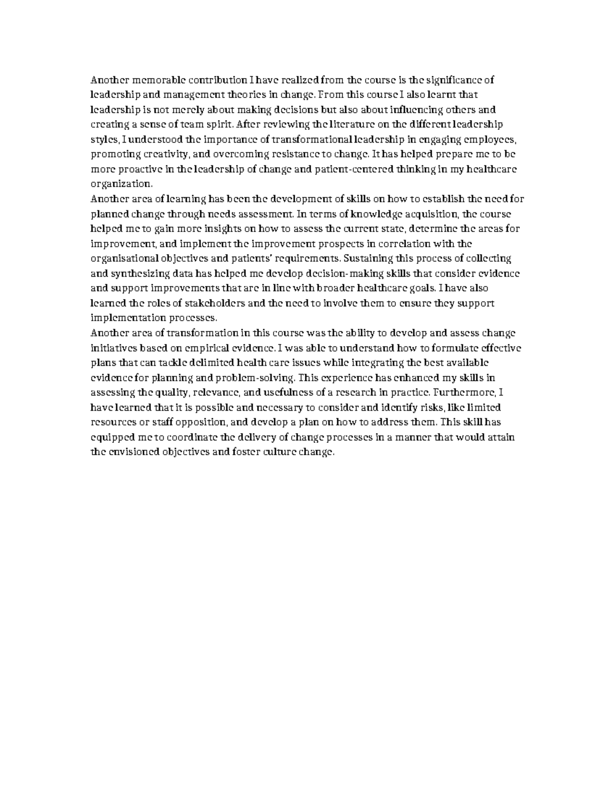 Humanized - Informative - Another memorable contribution I have ...