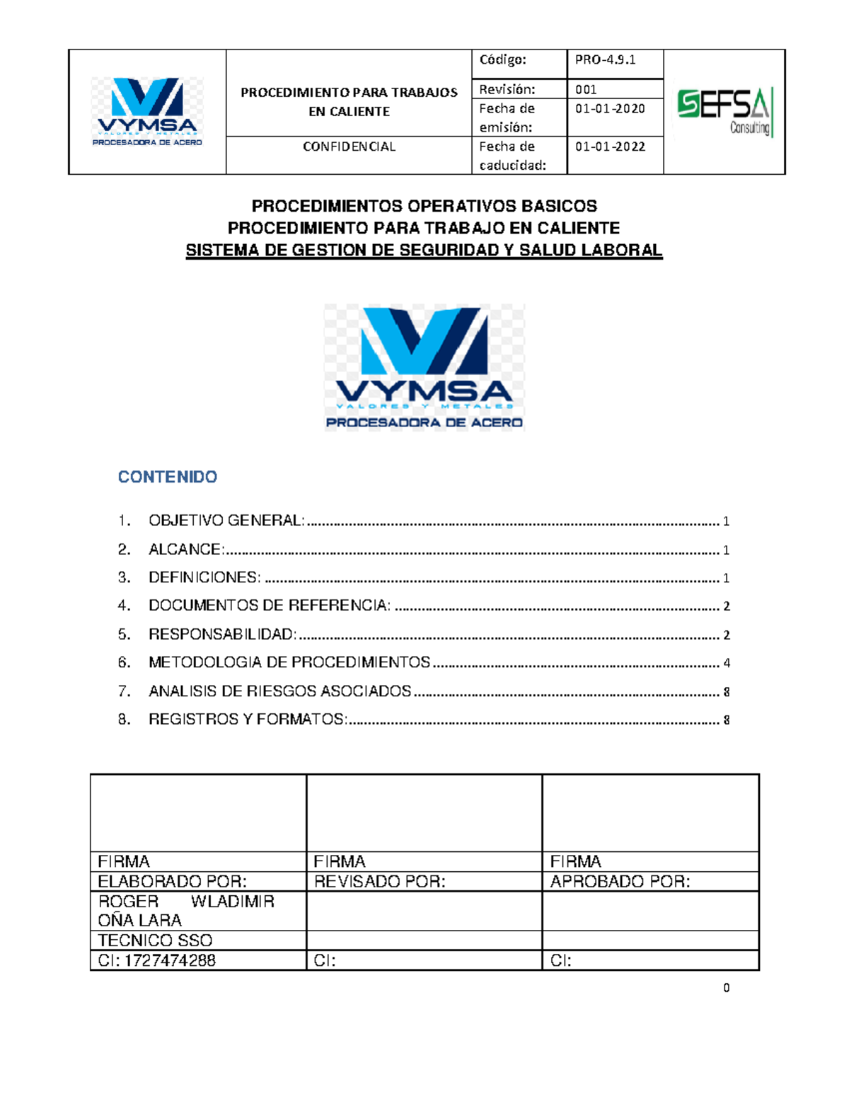 PRO-4.9.1 Procedimiento en trabajo en caliente - PROCEDIMIENTO PARA ...