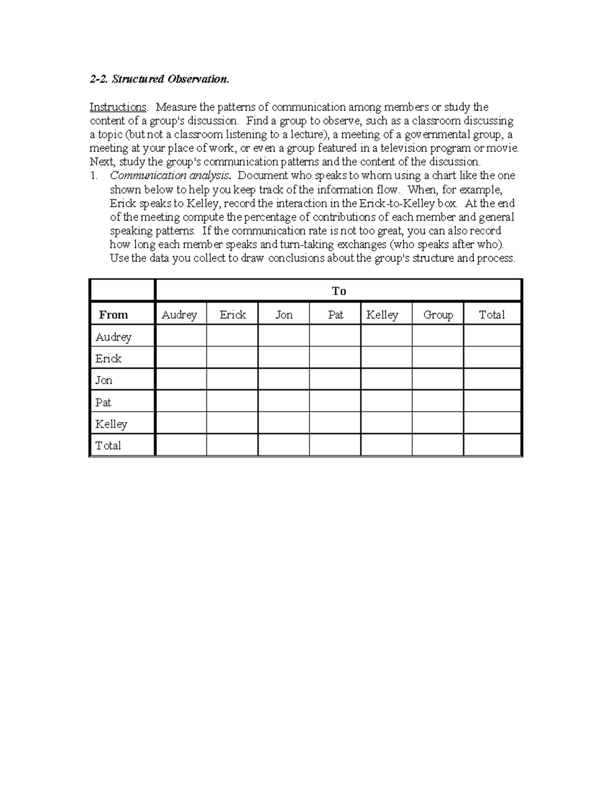 Chapter 2-Structured Observation - 2-2. Structured Observation ...