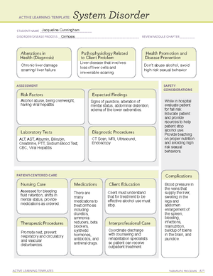Urinary tract infection system disorder - ACTIVE LEARNING TEMPLATES ...