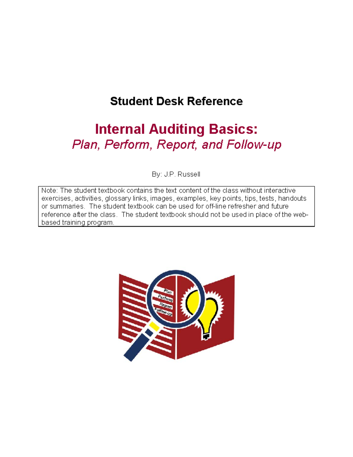 Internal Audit Basics - Pfa - Student Desk Reference Internal Auditing ...